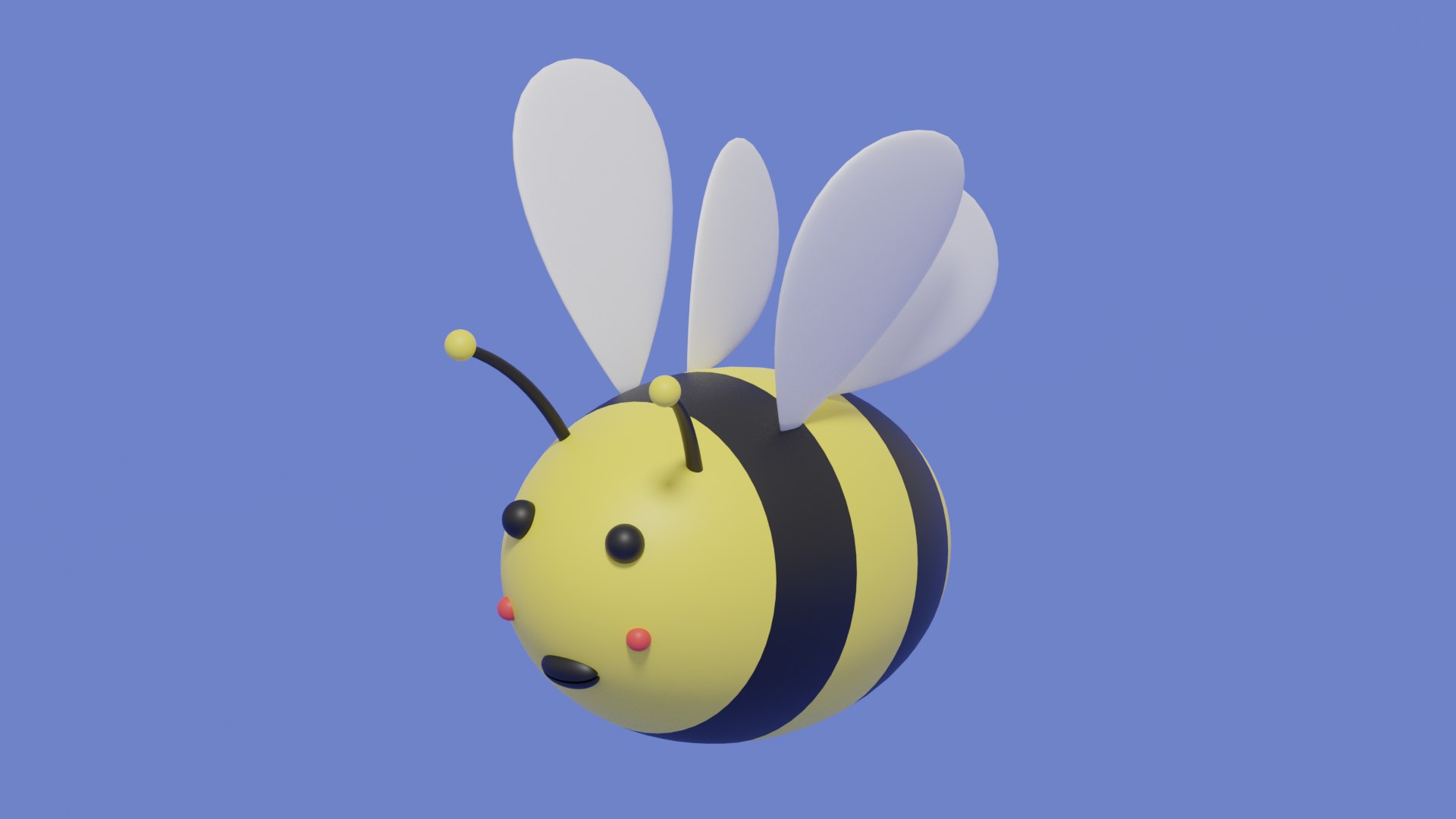 Cute Cartoon Bee 3D Model - TurboSquid 1808394