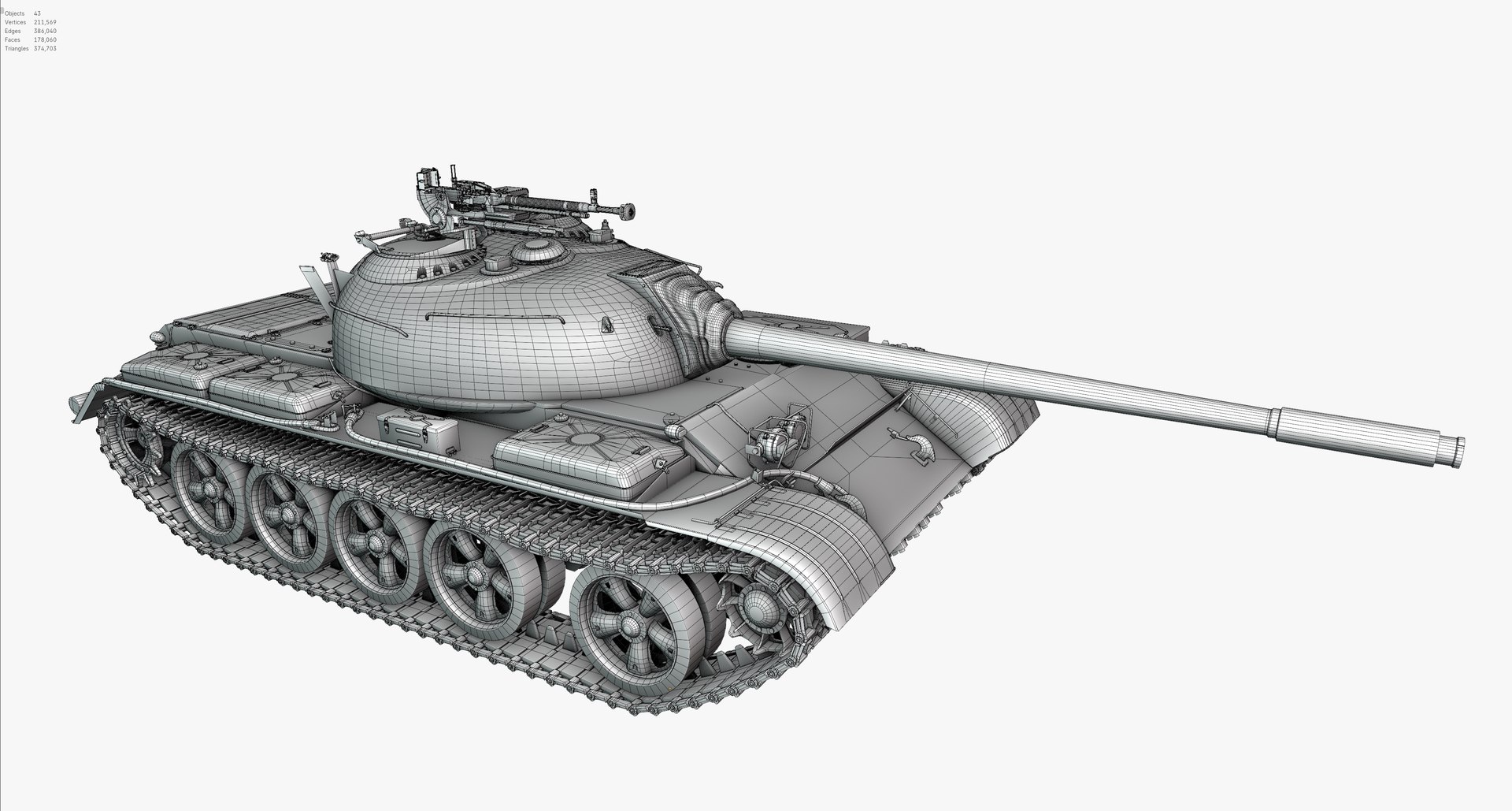 3D Type59 Tank Low Poly Model - TurboSquid 2317443