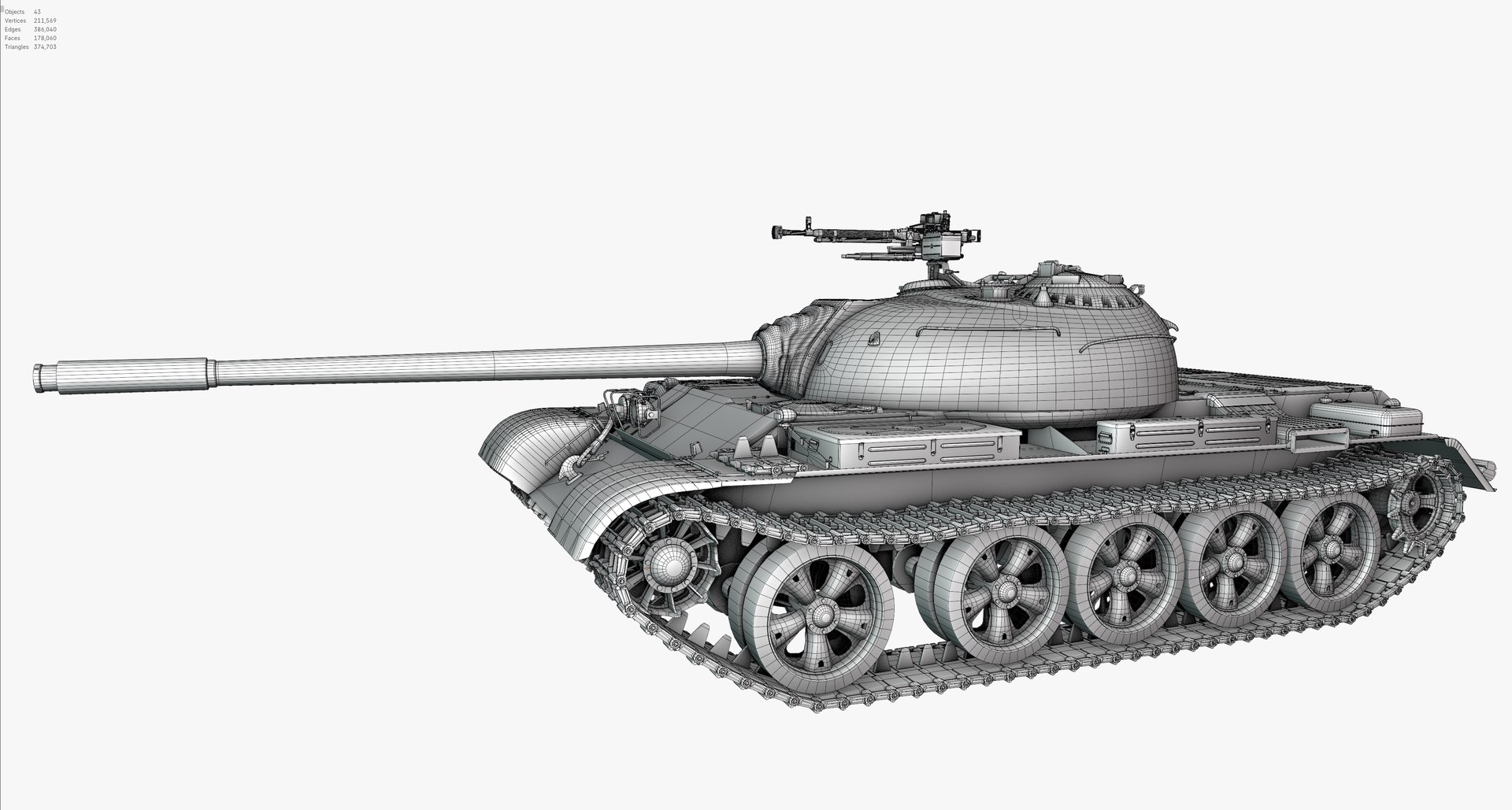 3D Type59 Tank Low Poly Model - TurboSquid 2317443
