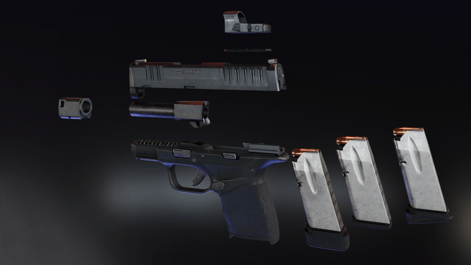 3D Springfield Hellcat RDP - TurboSquid 1845776