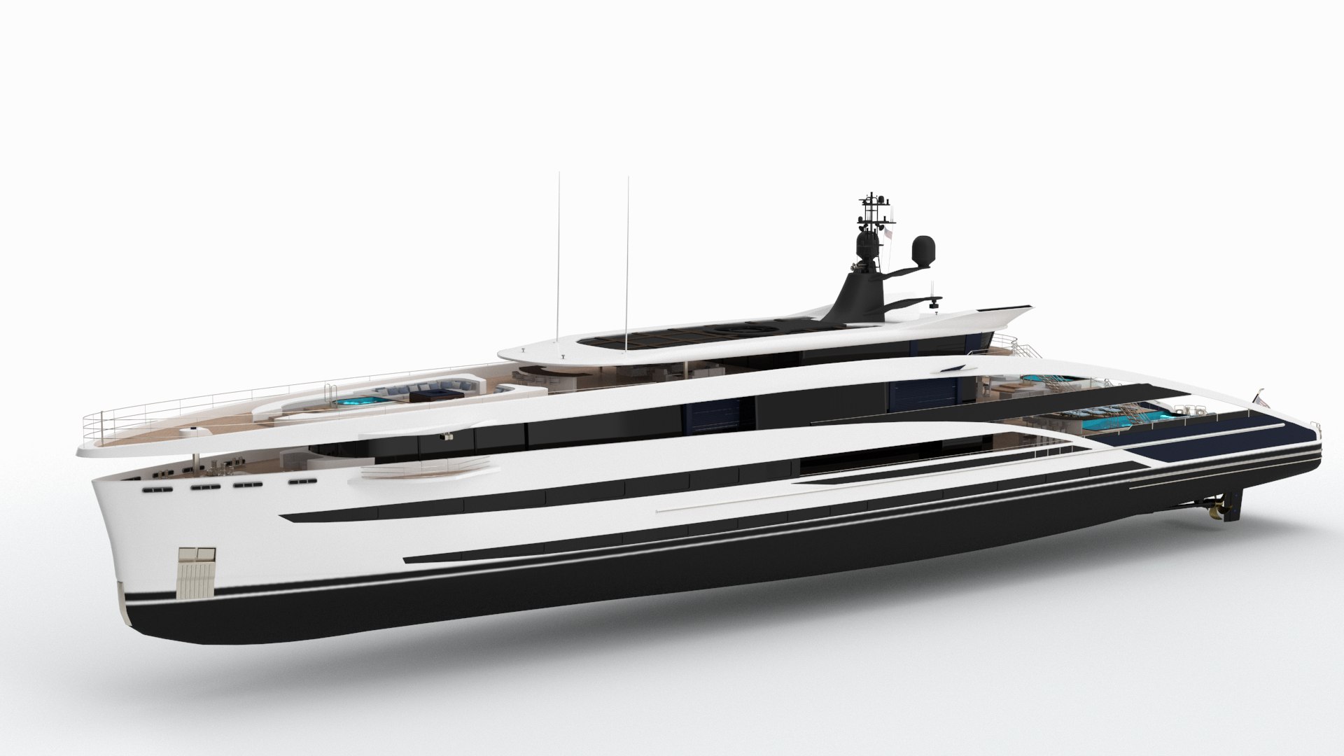 3D Model Uma Superyacht Dynamic Simulation - TurboSquid 2225200