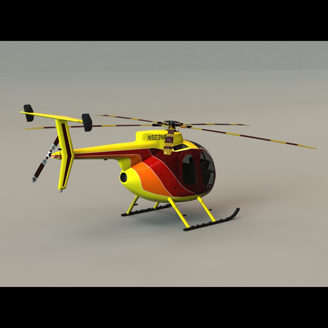 md 500 helicopter 3d model