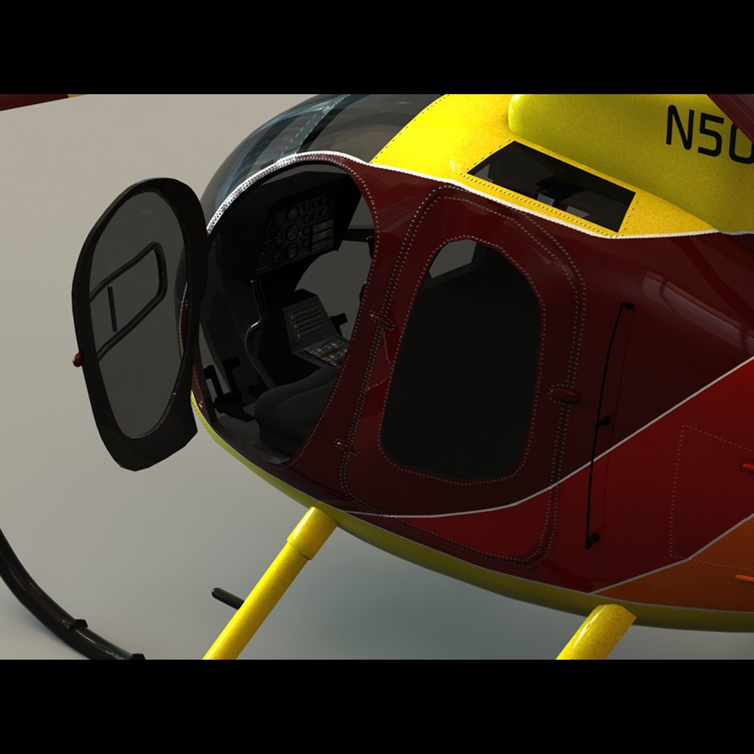 md 500 helicopter 3d model