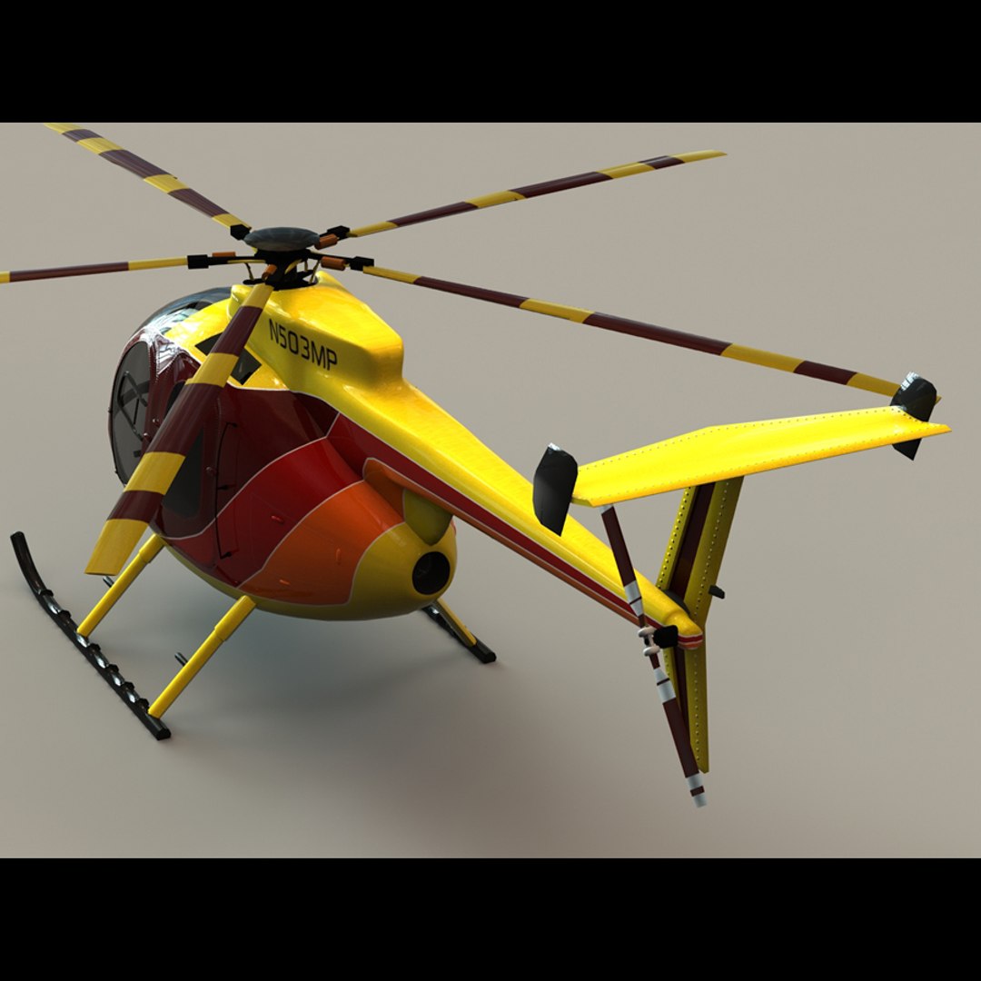 md 500 helicopter 3d model