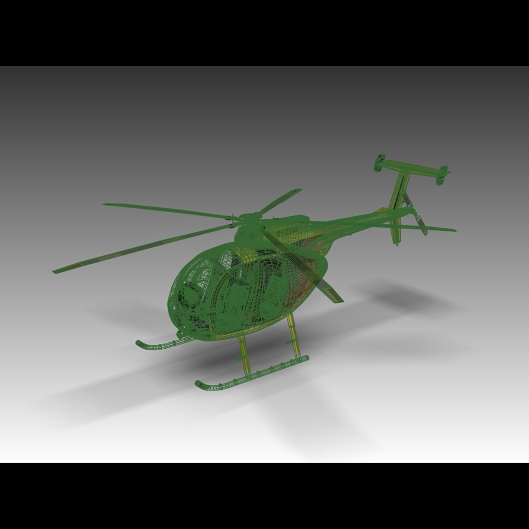 md 500 helicopter 3d model