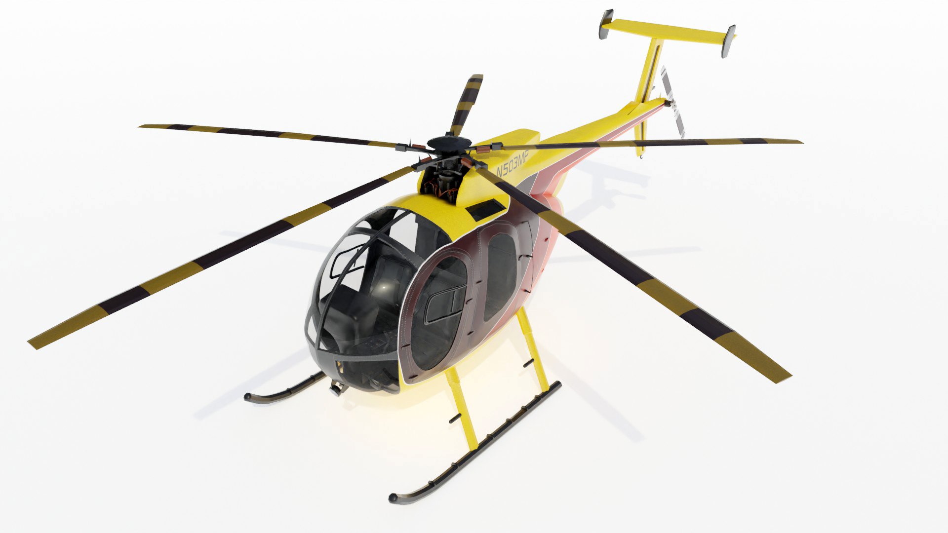 Md 500 Helicopter 3d Model