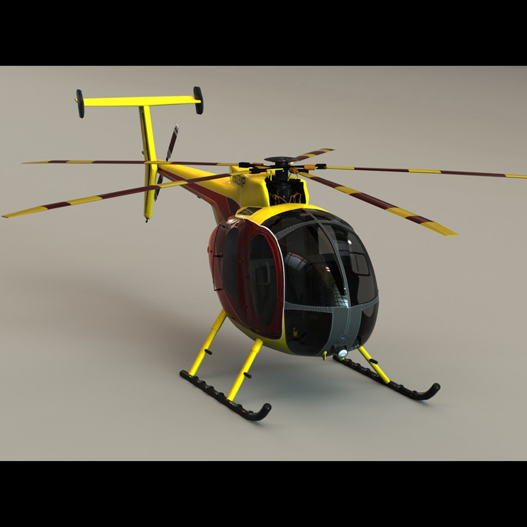 md 500 helicopter 3d model