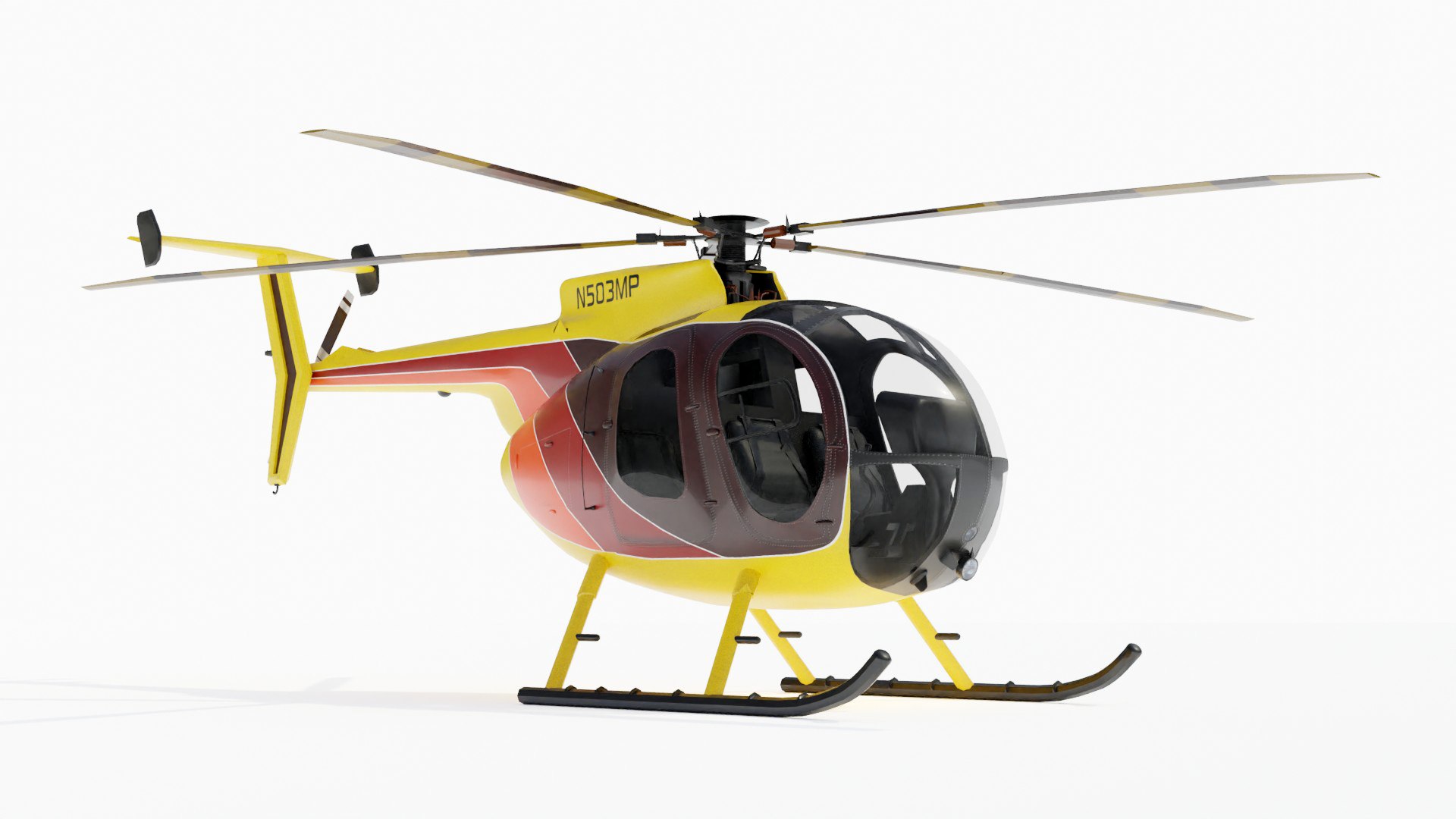 Md 500 Helicopter 3d Model