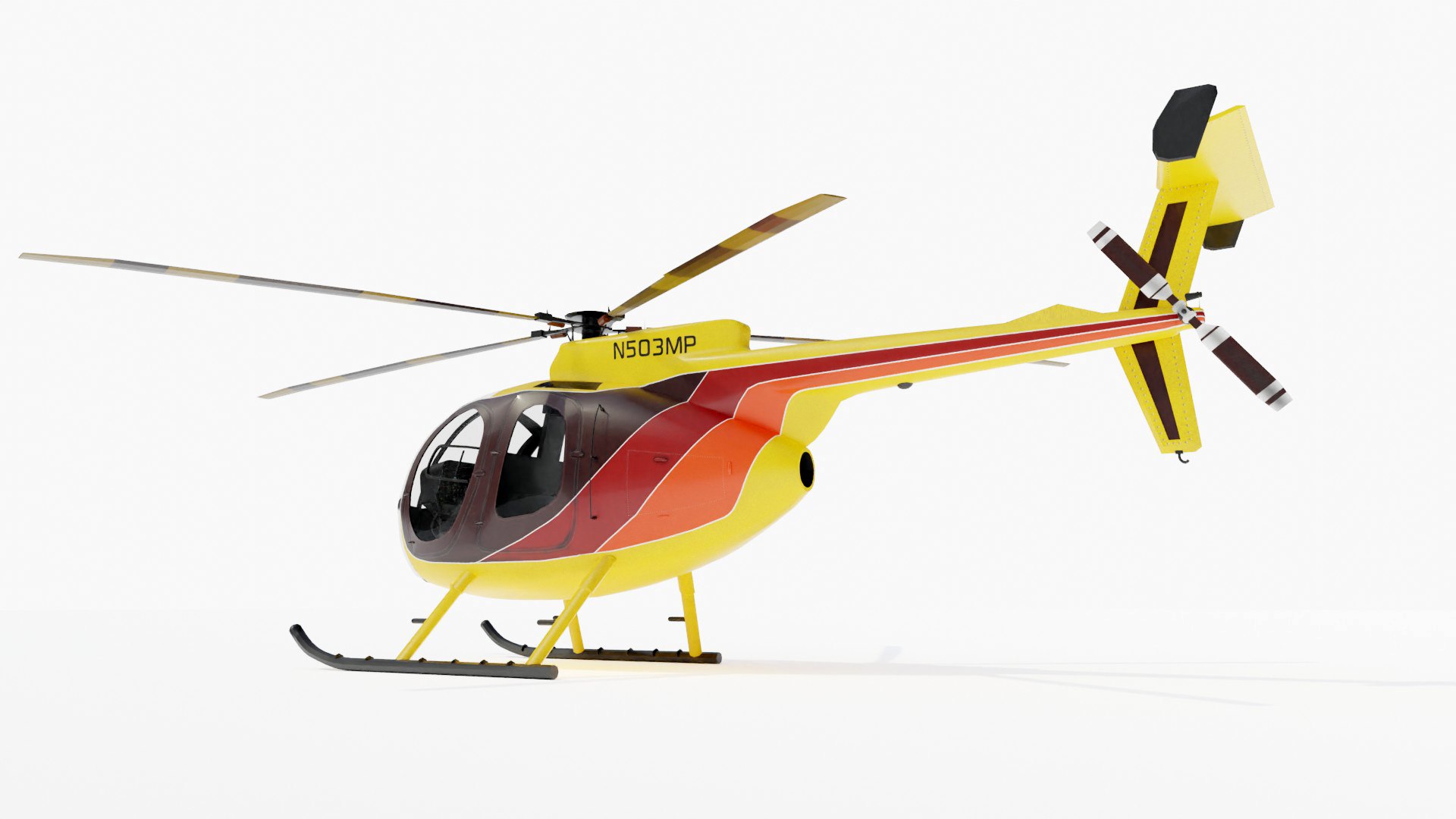 Md 500 Helicopter 3d Model
