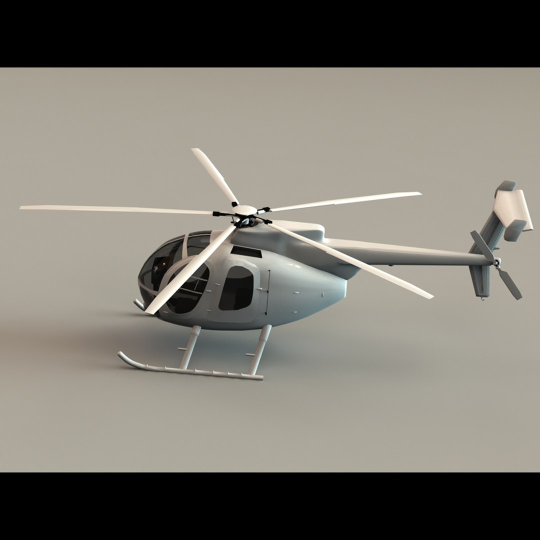 md 500 helicopter 3d model
