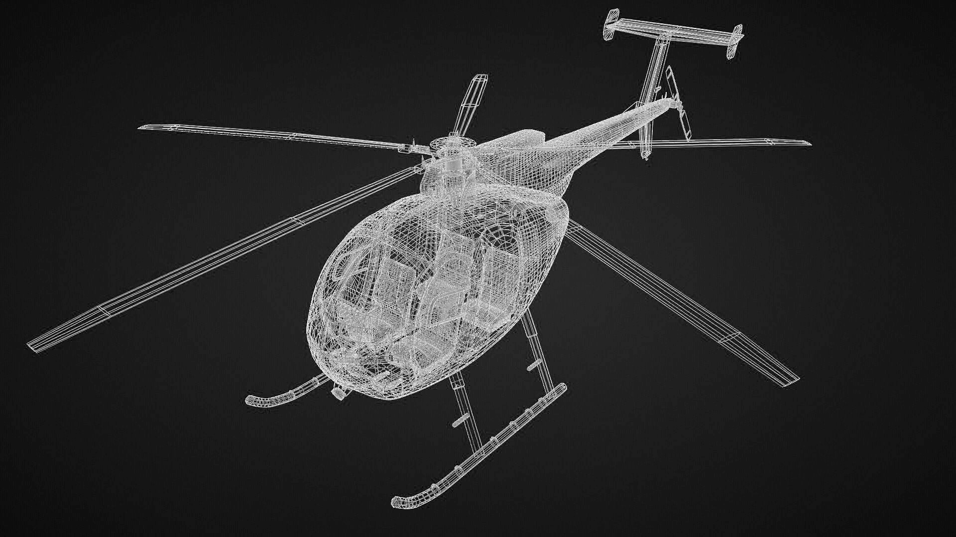 Md 500 Helicopter 3d Model