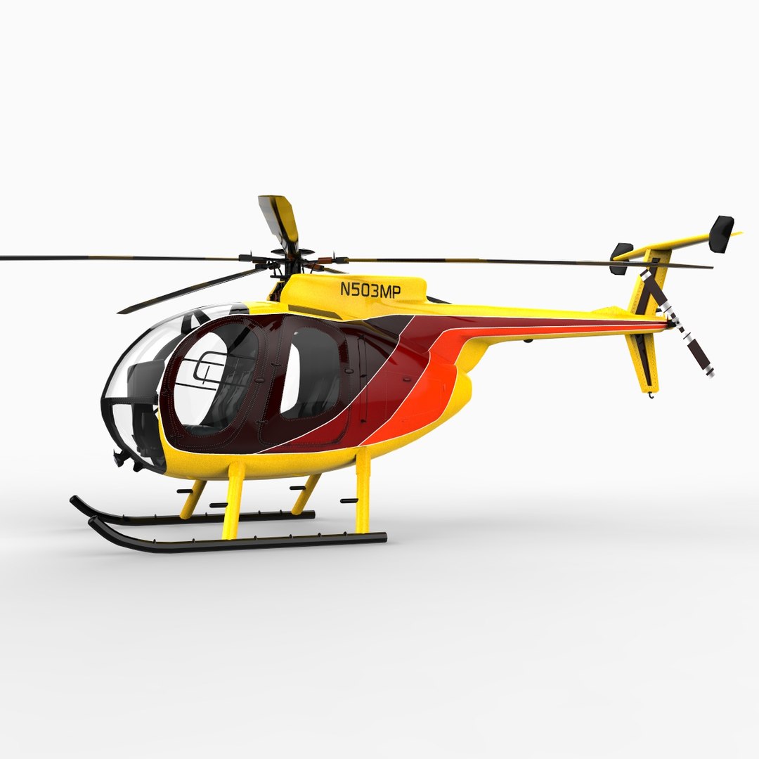 Md 500 Helicopter 3d Model