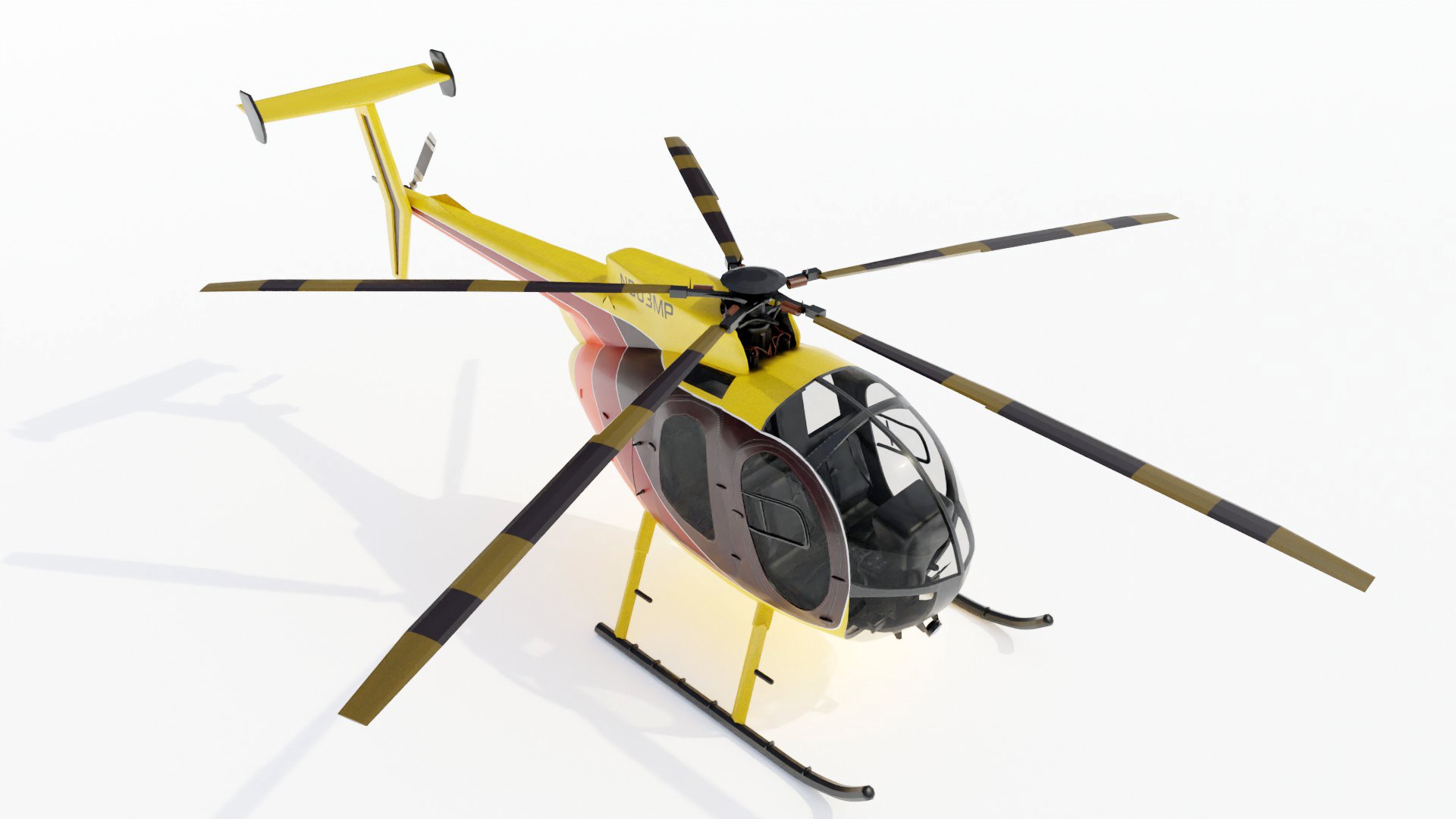Md 500 Helicopter 3d Model