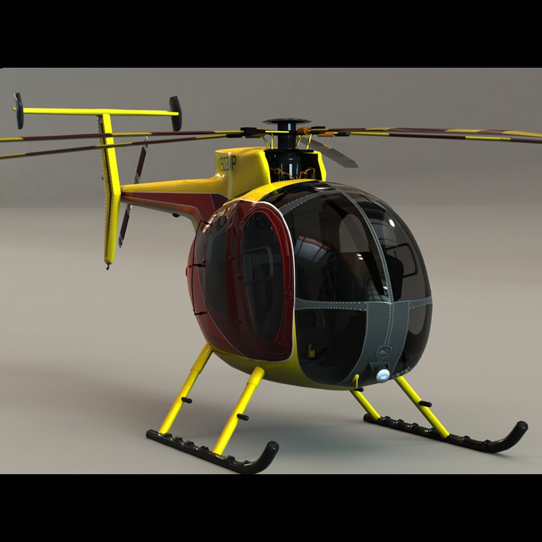 md 500 helicopter 3d model