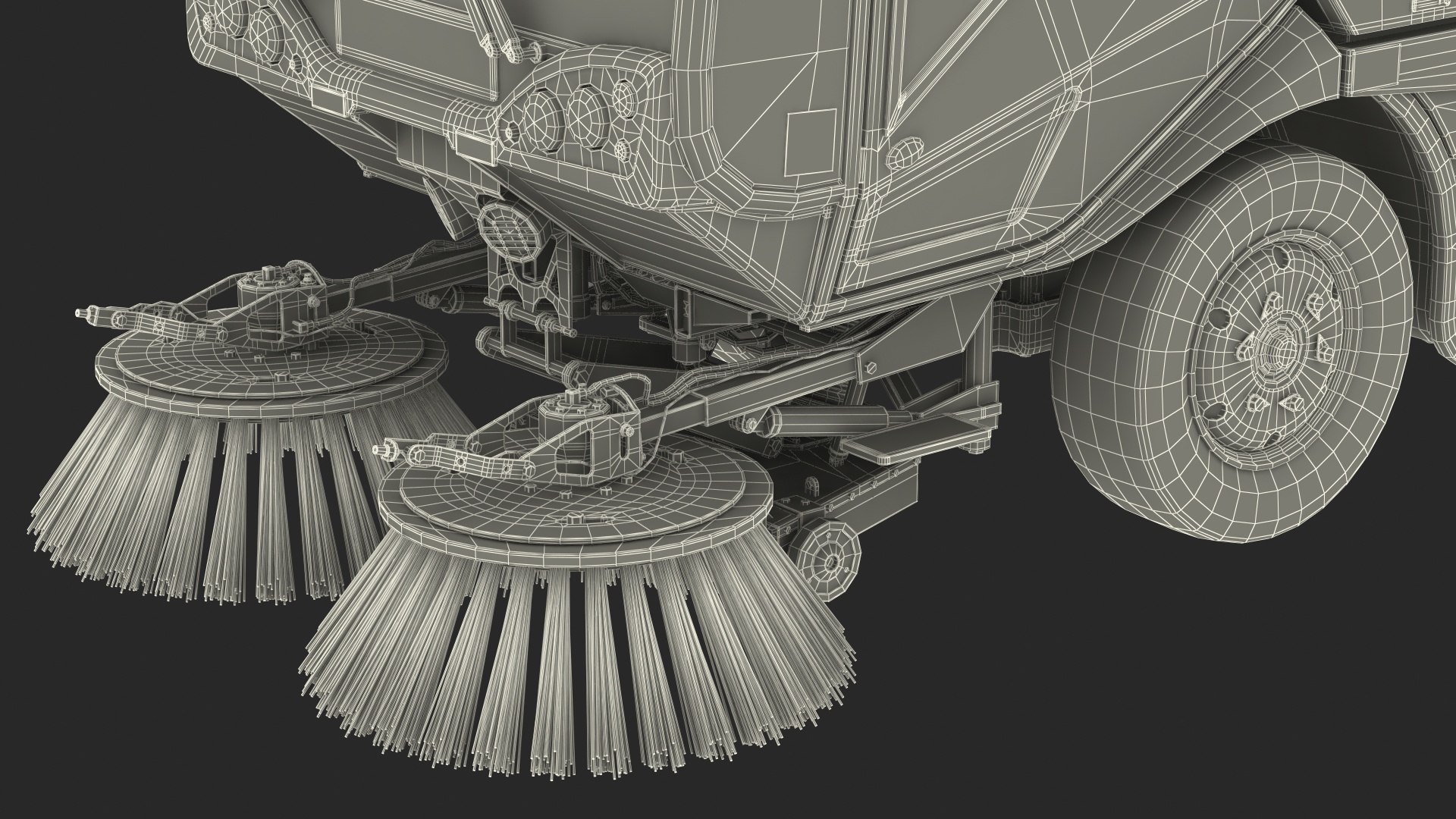 3D Road Sweeper Vehicle Rigged Model - TurboSquid 1576263