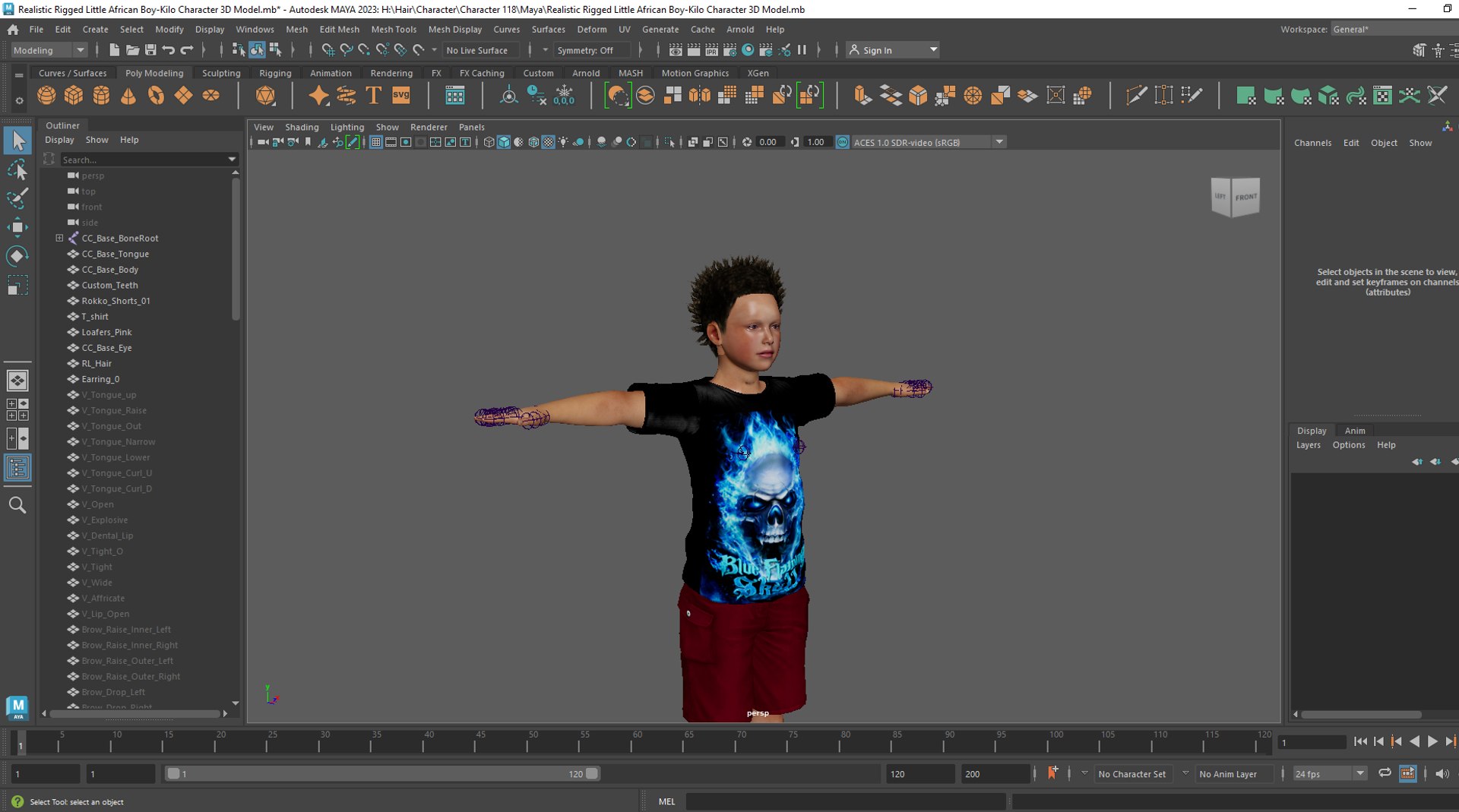 Realistic Rigged Little African Boy-Kilo Character 3D Model Model ...