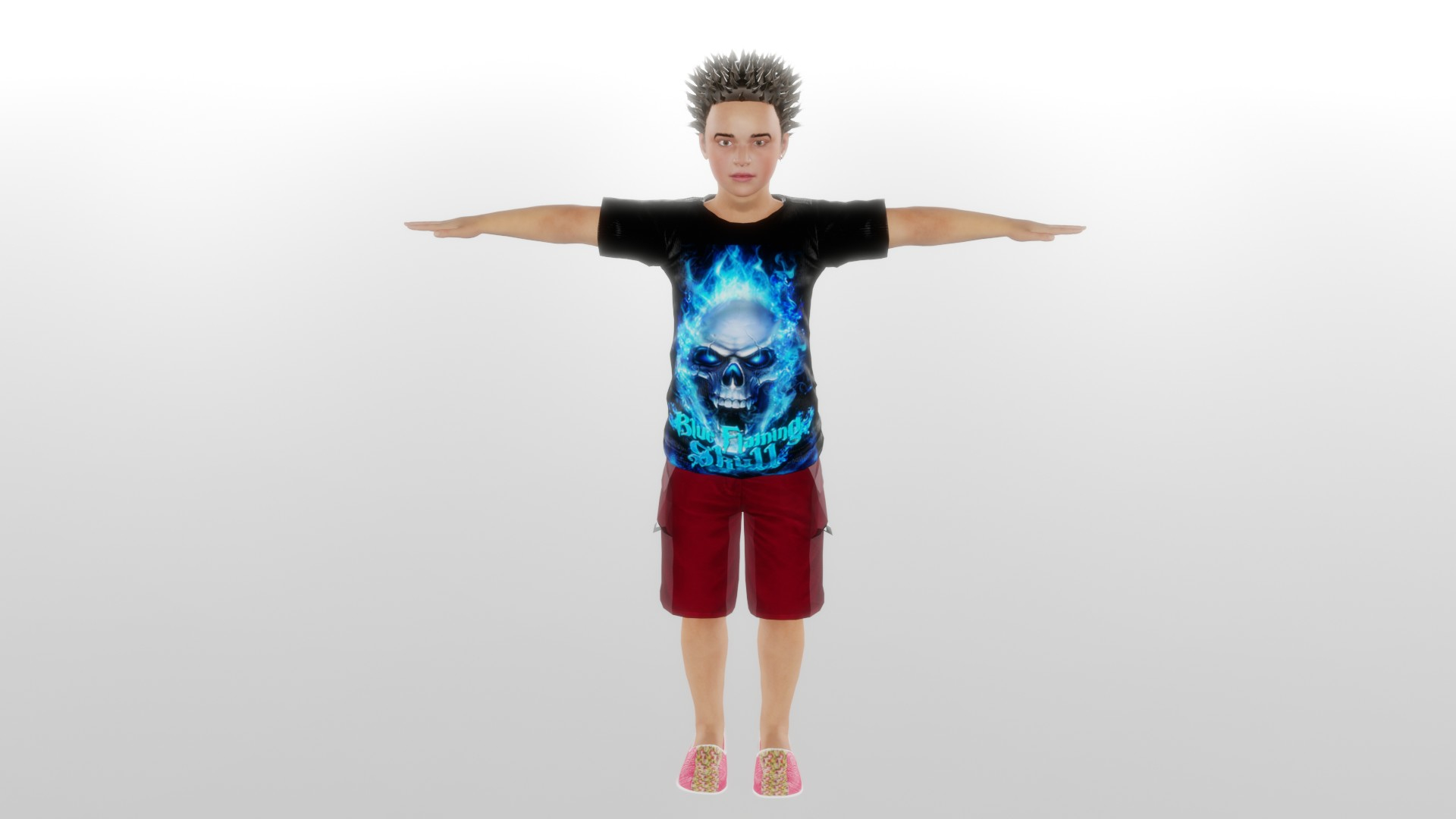 Realistic Rigged Little African Boy-Kilo Character 3D Model Model ...