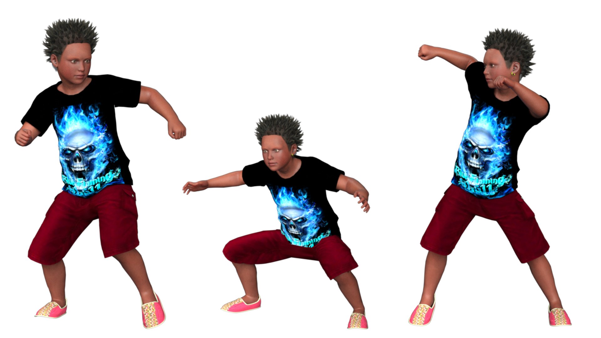 Realistic Rigged Little African Boy-Kilo Character 3D Model Model ...