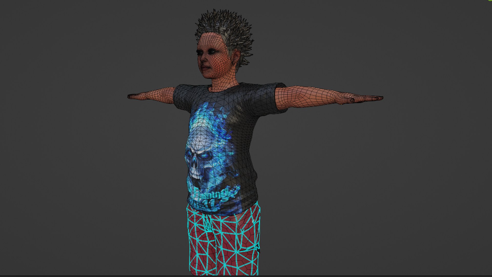 Realistic Rigged Little African Boy-Kilo Character 3D Model Model ...