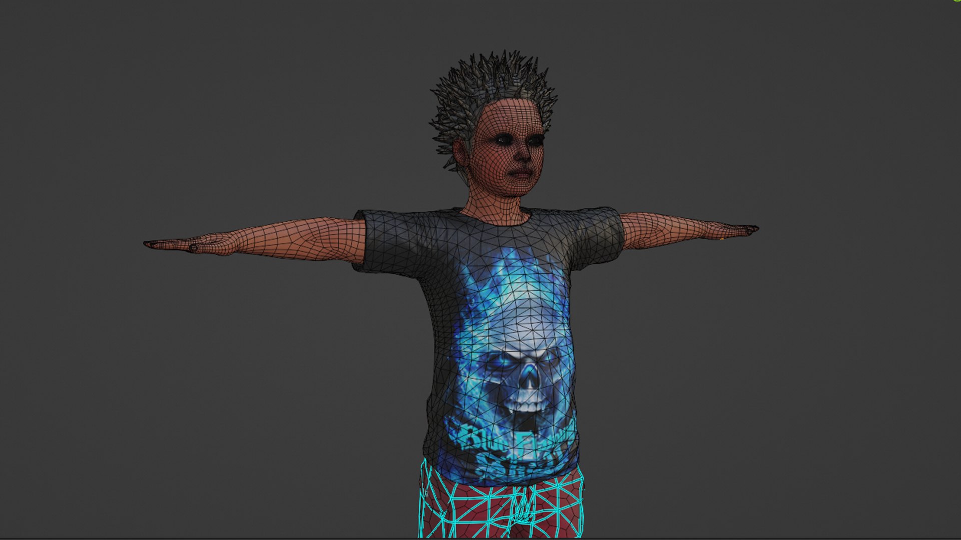 Realistic Rigged Little African Boy-Kilo Character 3D Model Model ...