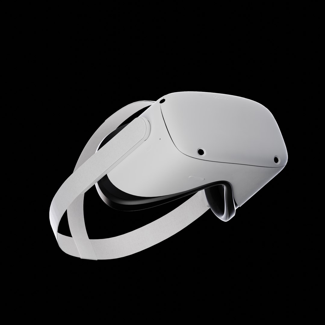 3D Oculus Quest 2 Headset VR 3D Model Custom Textures Low-poly ...