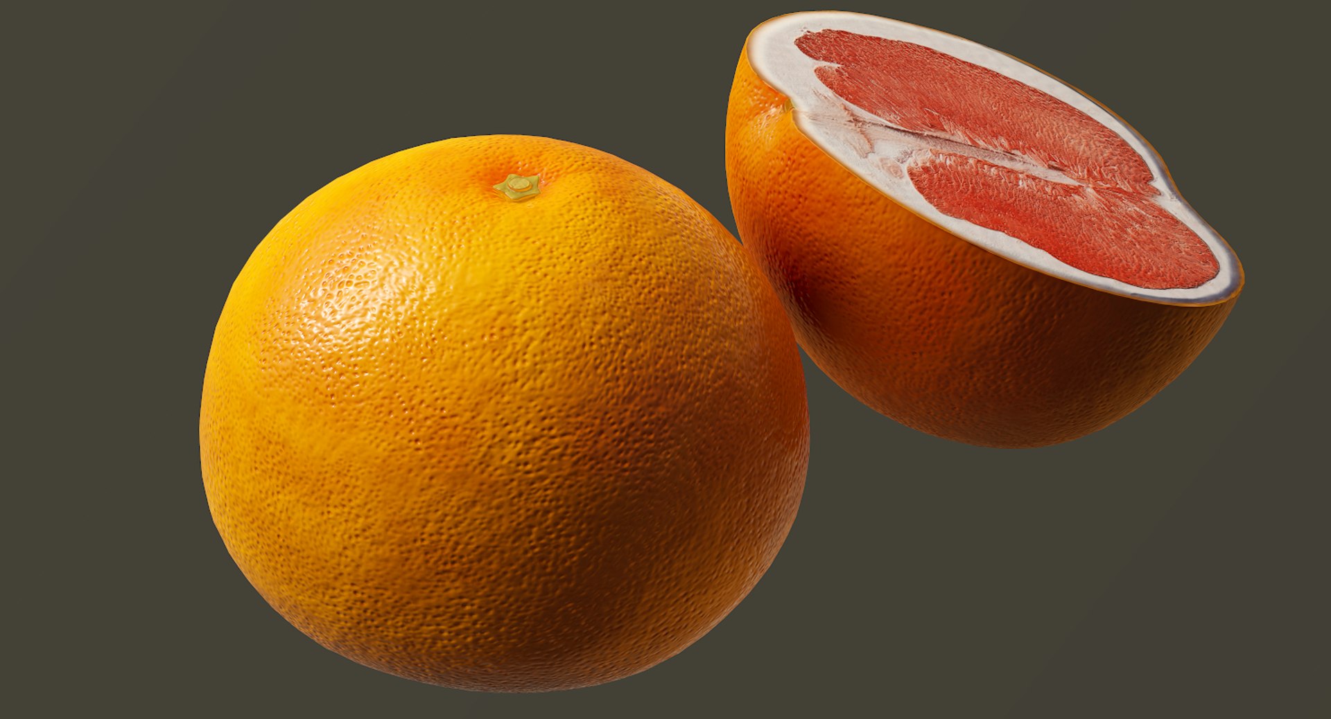 Realistic red grapefruit 3D model - TurboSquid 1352236