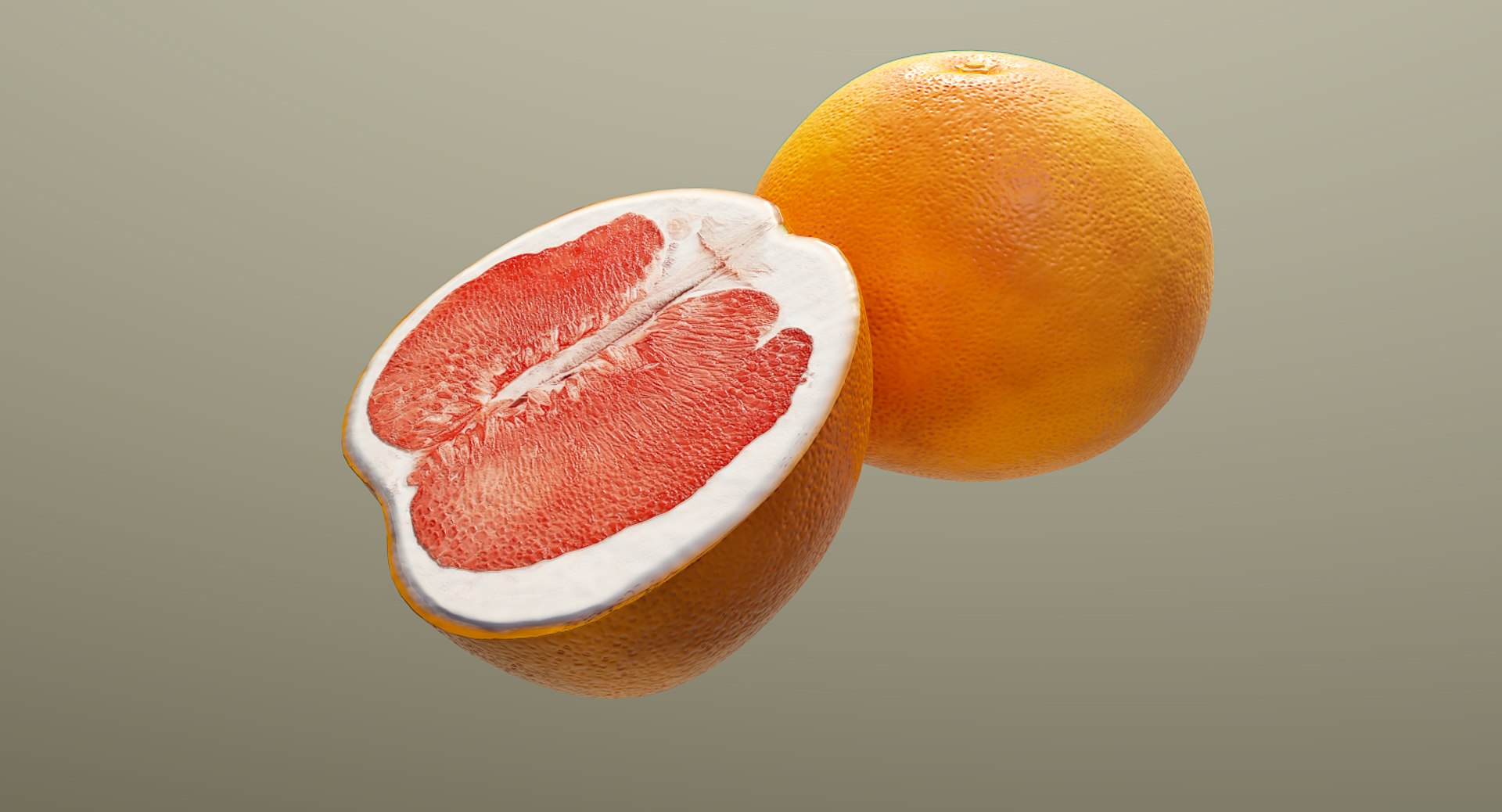 Realistic red grapefruit 3D model - TurboSquid 1352236