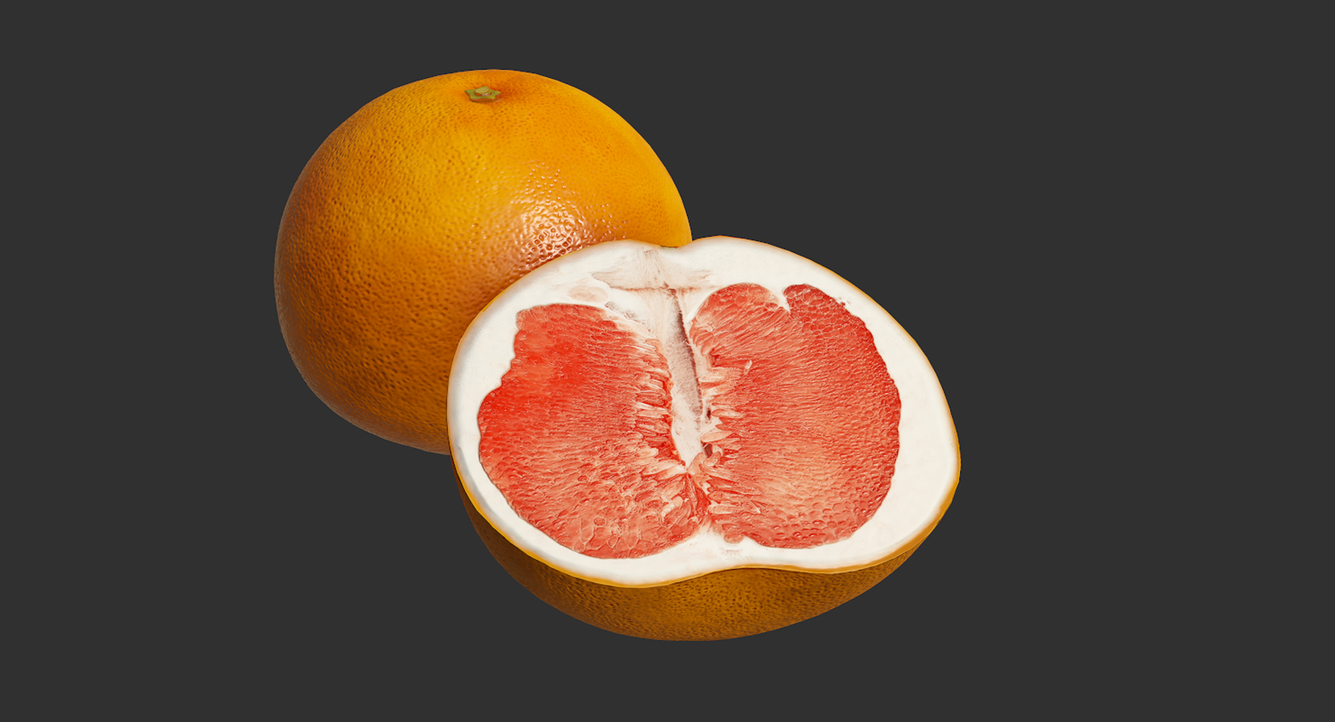 Realistic red grapefruit 3D model - TurboSquid 1352236