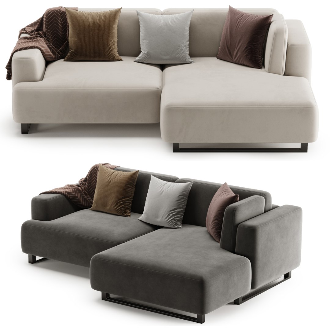 Corner sofa Onte Bucle Beige 3D model - TurboSquid 2107753