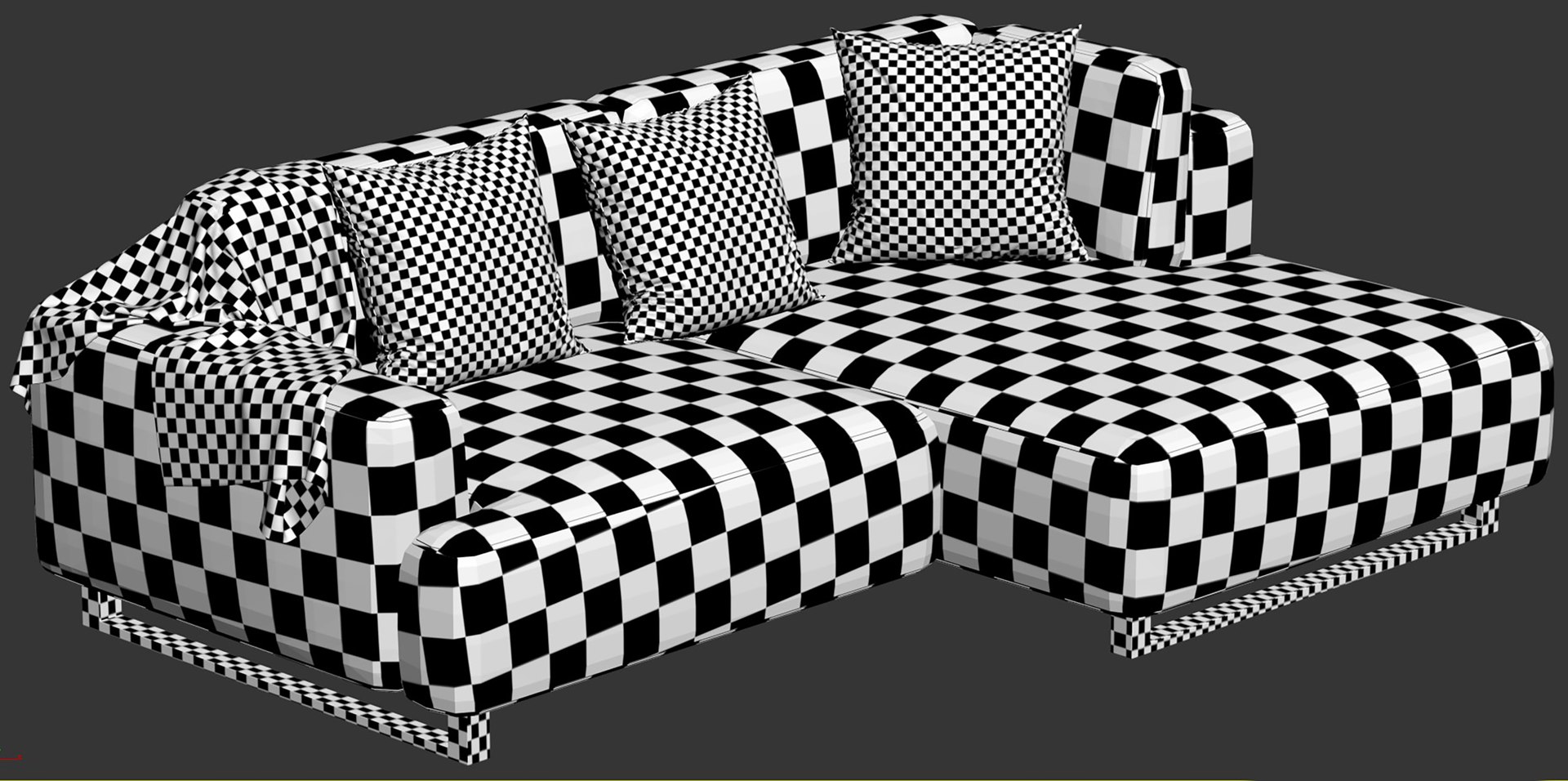 Corner sofa Onte Bucle Beige 3D model - TurboSquid 2107753