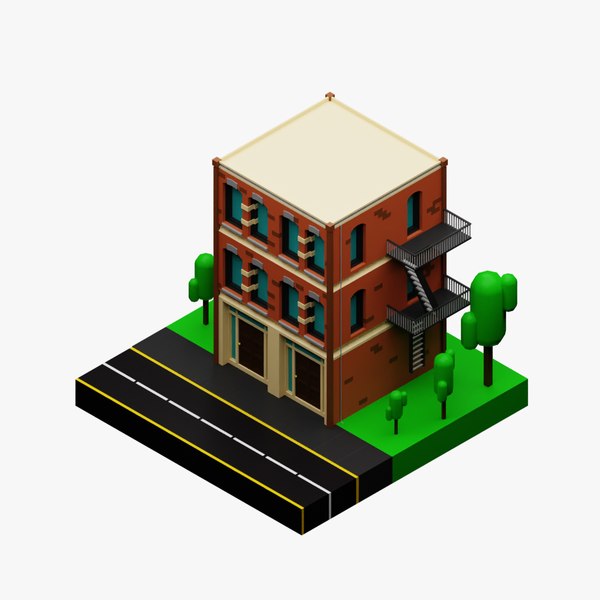3D Low Poly Building 1 - TurboSquid 1991512