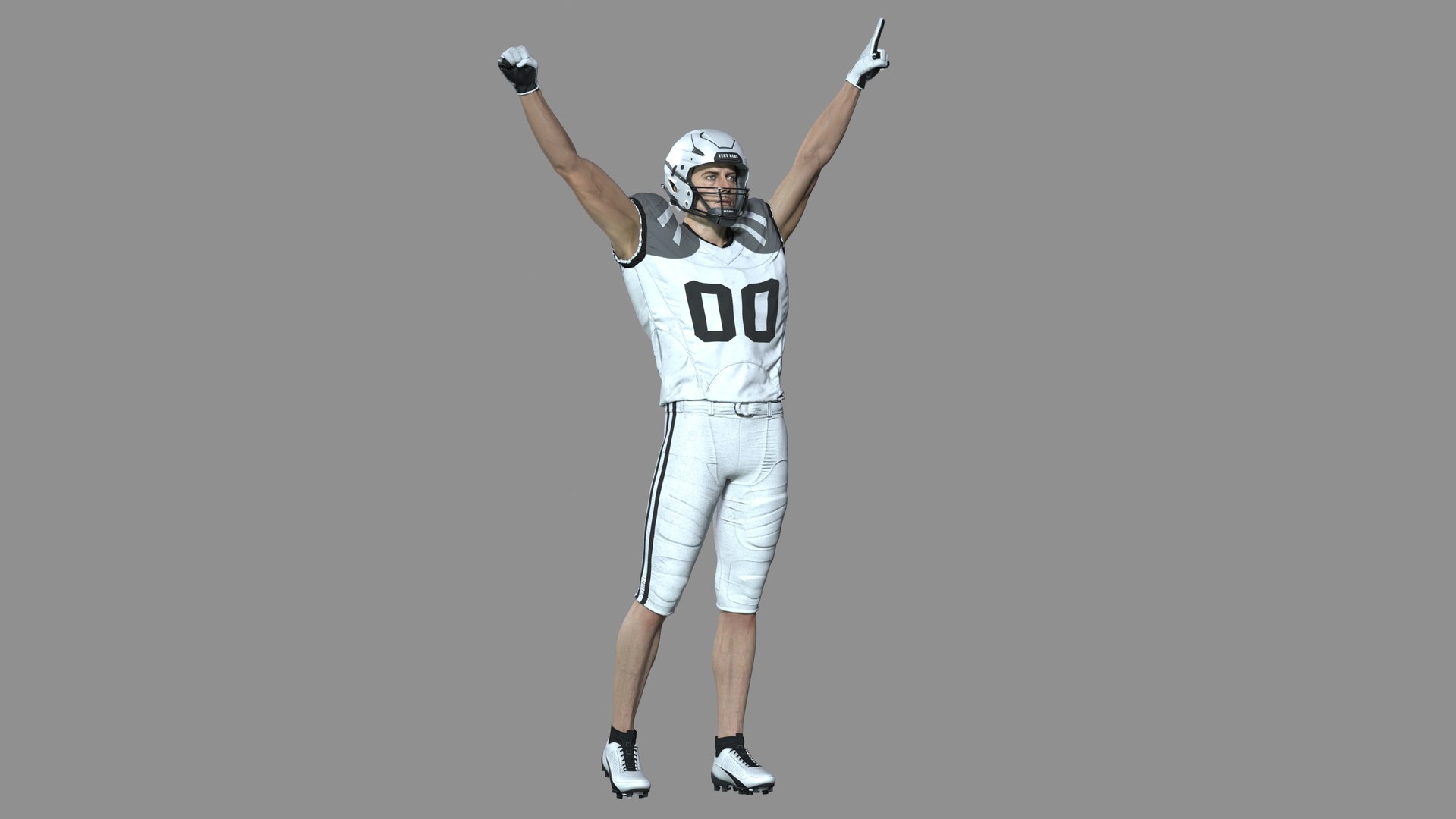 American Football Player 3D Model - TurboSquid 2086336