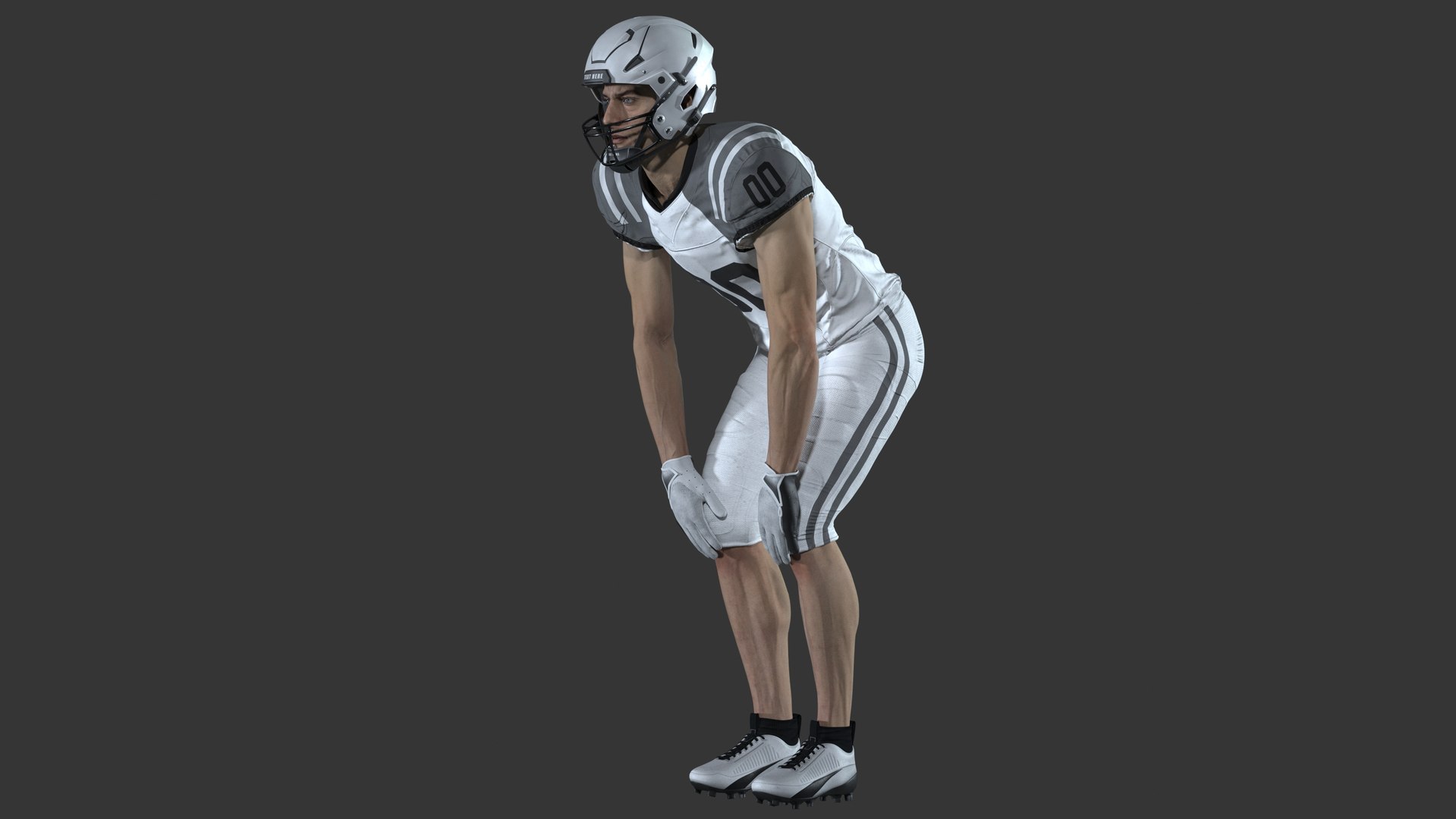 American Football Player 3D Model - TurboSquid 2086336