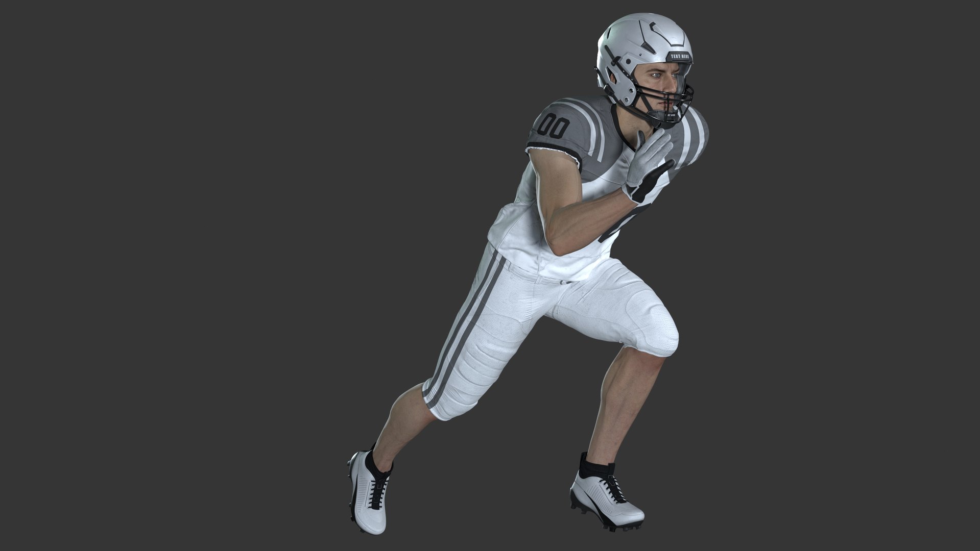 American Football Player 3D Model - TurboSquid 2086336