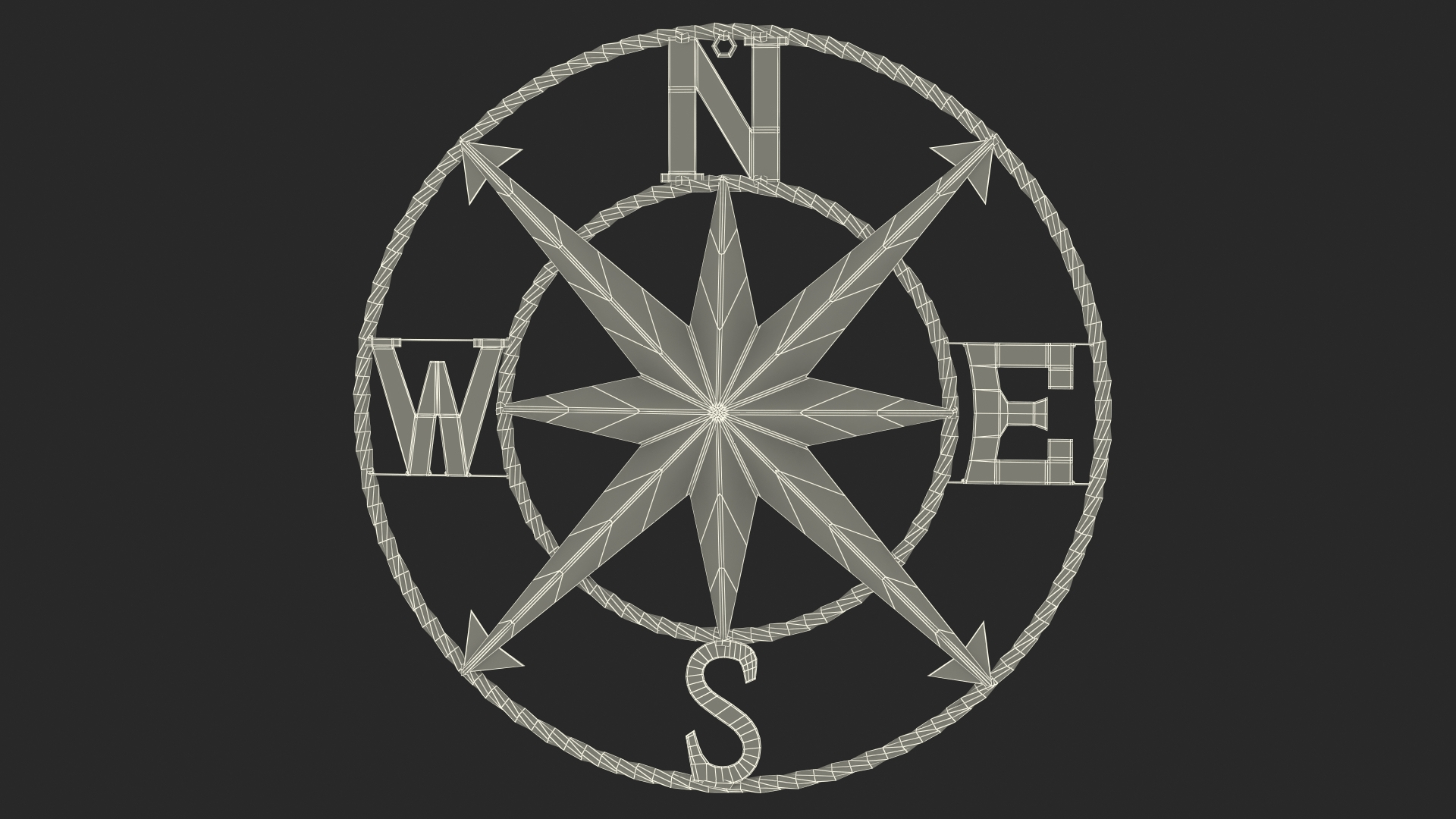 3D Classical Compass Rose Gold - TurboSquid 1832599