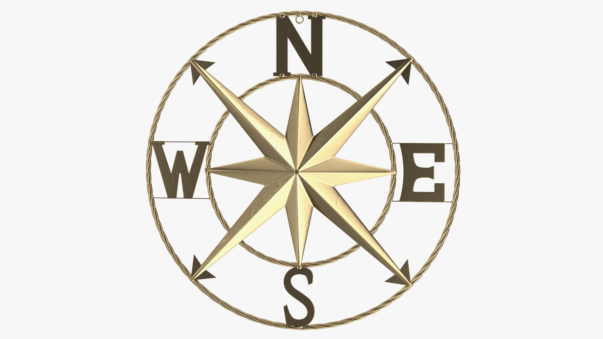 3D Classical Compass Rose Gold - TurboSquid 1832599