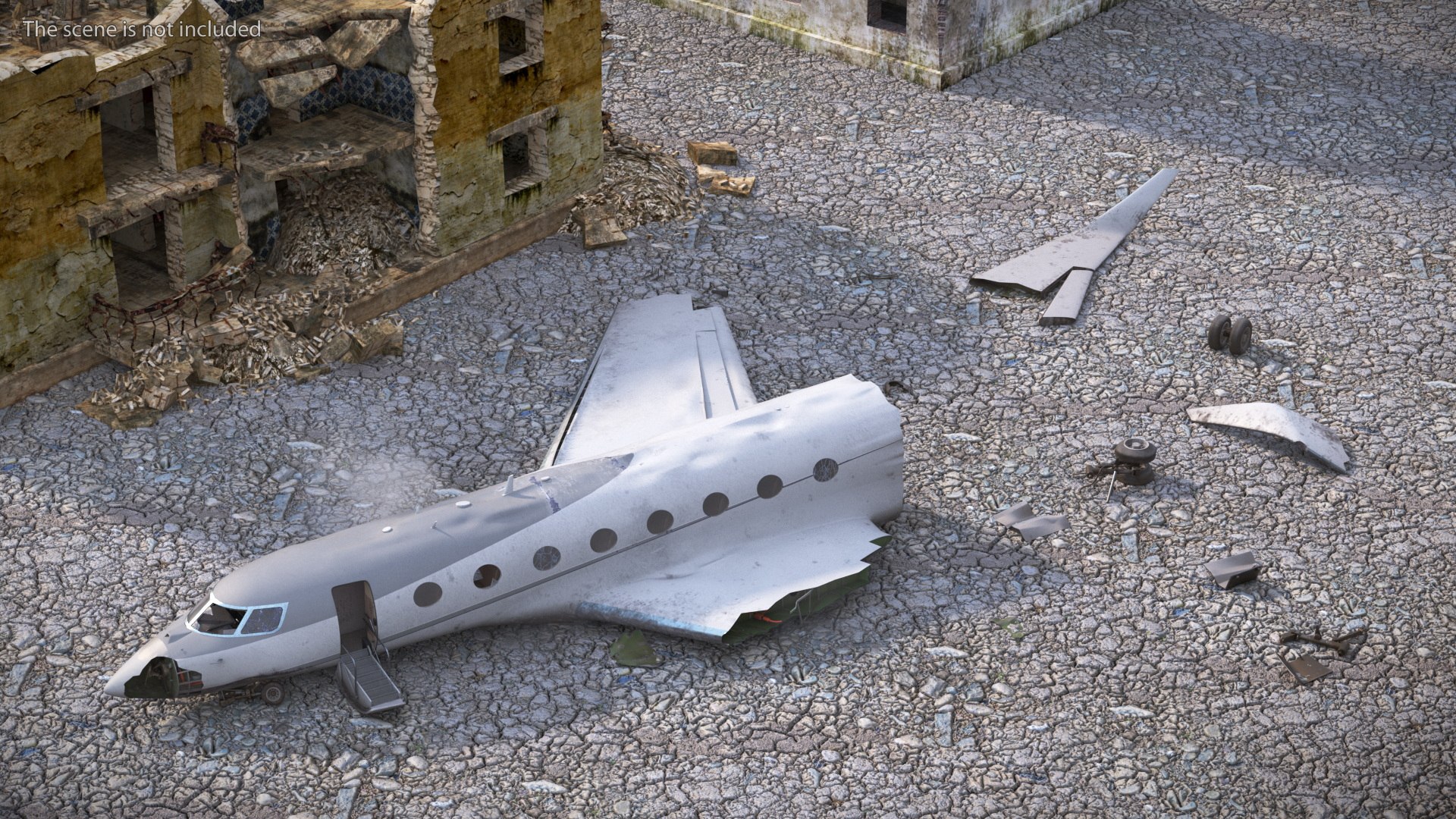 Jet Cockpit Section Wreckage Crashed 3D - TurboSquid 2453940