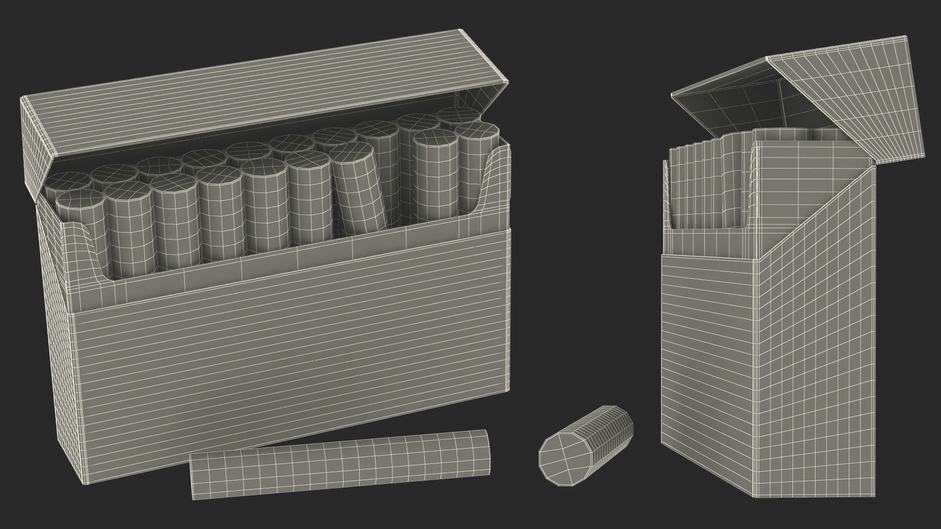 Pack of Electronic Cigarettes Open with Stick 3D - TurboSquid 2158461