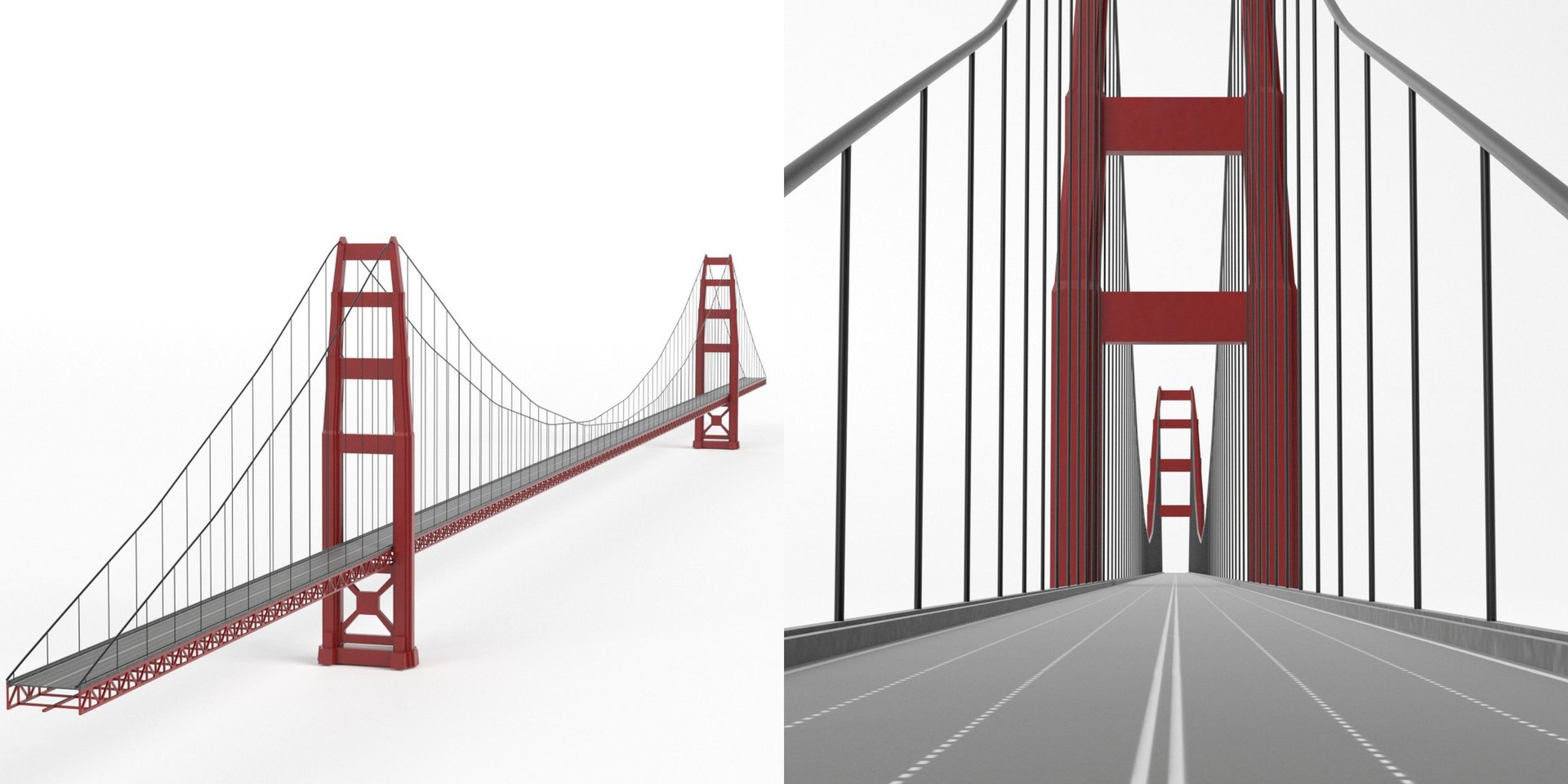 Suspension Bridge 3d Max