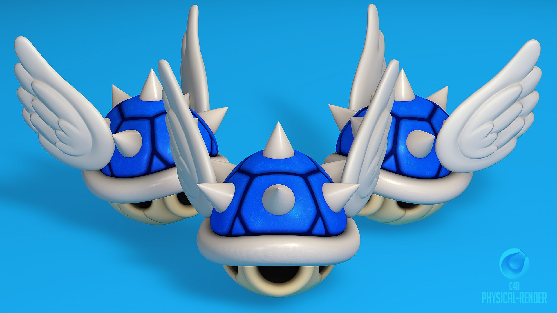 3D Mario Bros Koopa Shell Blue Cinematic Model - TurboSquid 2059357