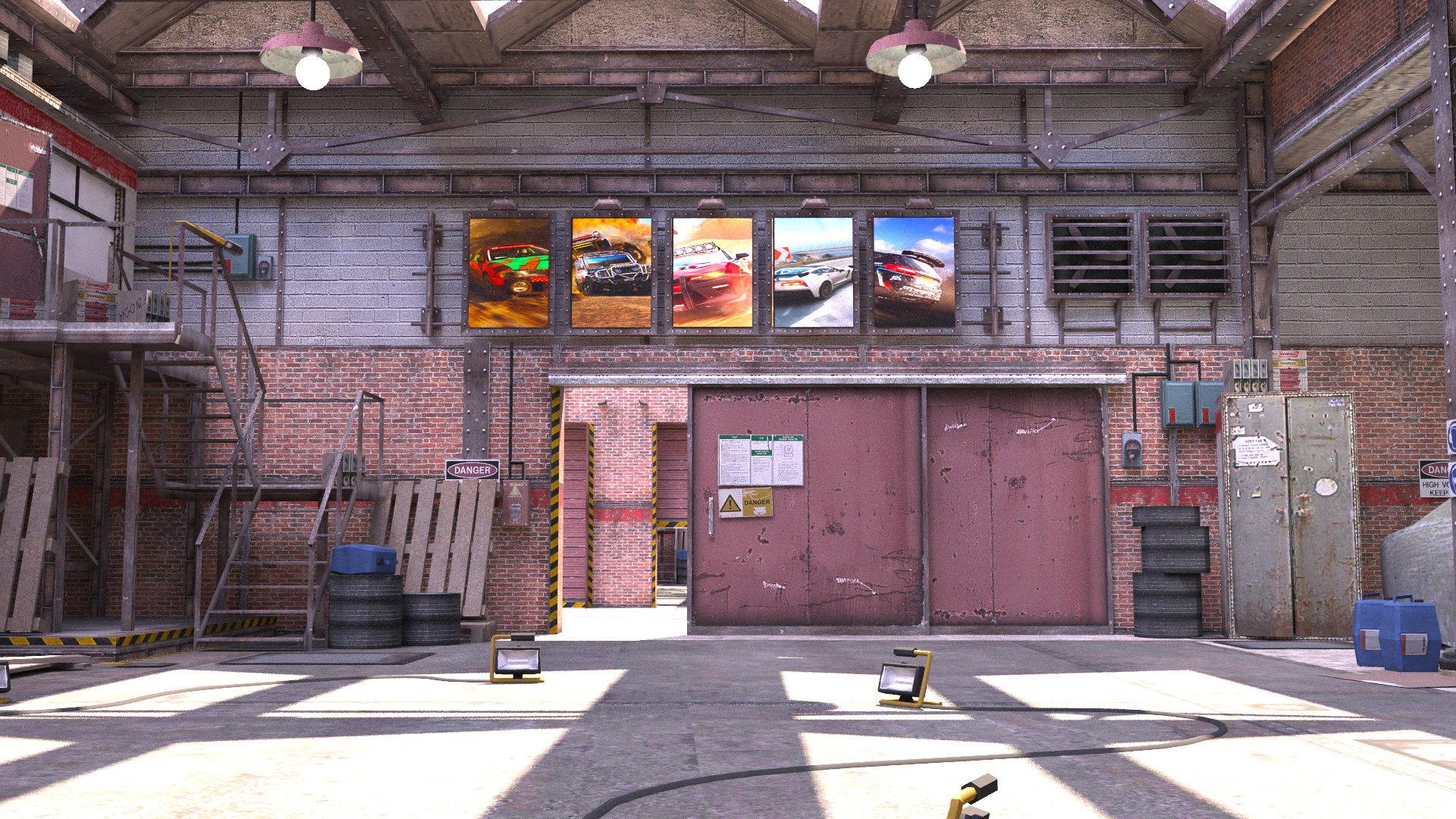 Automotive Garage Workshop Interior 3D Model - TurboSquid 1868183