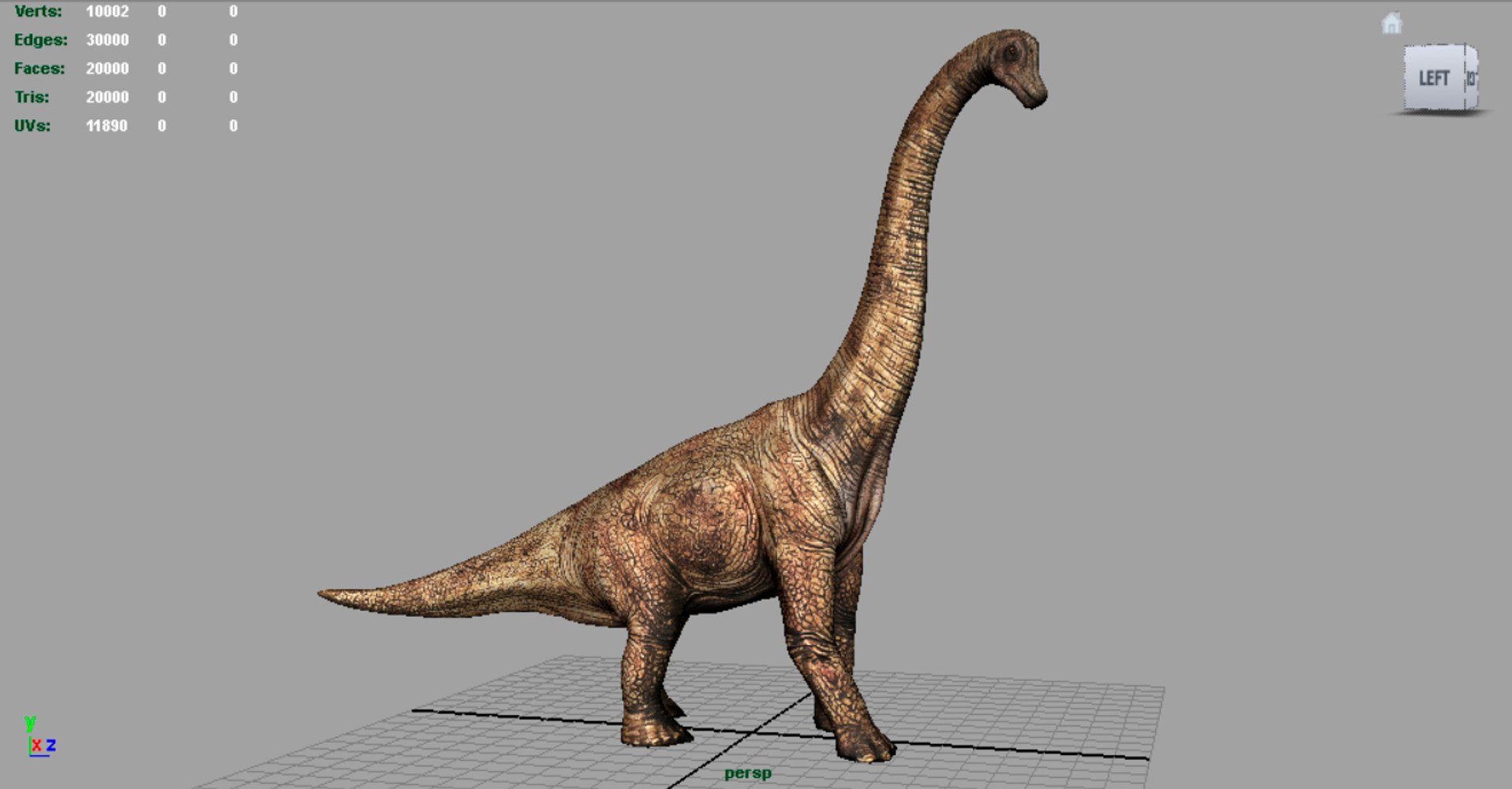 3D Realistic Brachiosaurus - TurboSquid 1206484