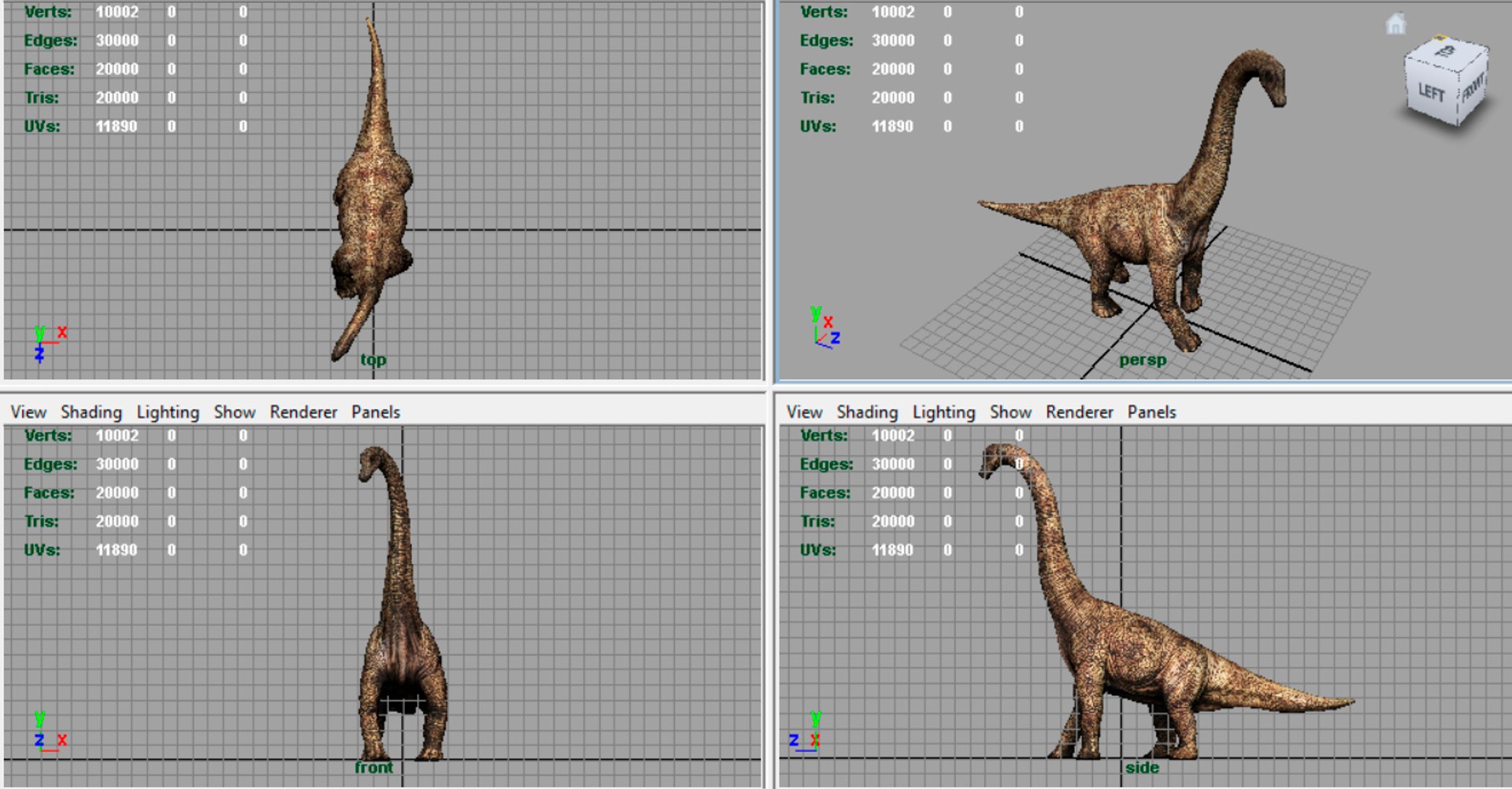 3D Realistic Brachiosaurus - TurboSquid 1206484