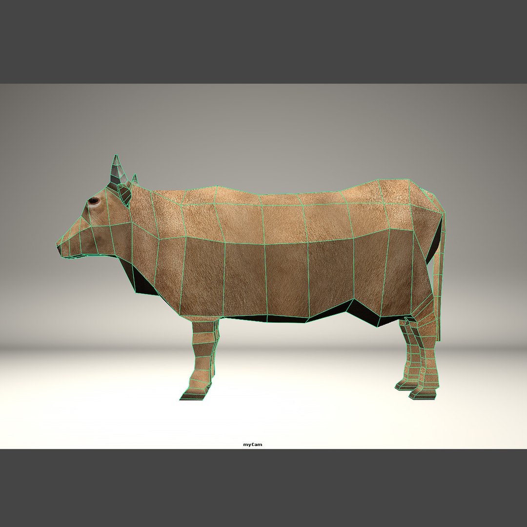 Cow Brown 3d Model