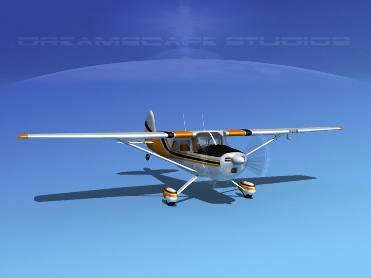 Propeller cessna airplane 170 3D model - TurboSquid 1160830