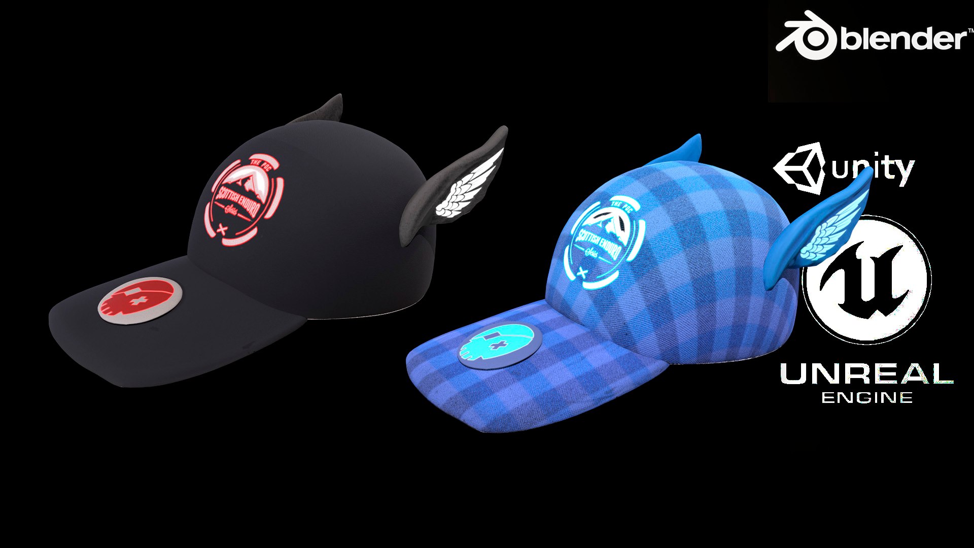Winged Cap 3D Model - TurboSquid 2391906