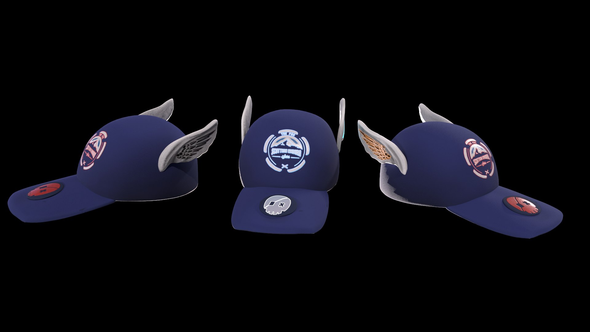 Winged Cap 3D Model - TurboSquid 2391906