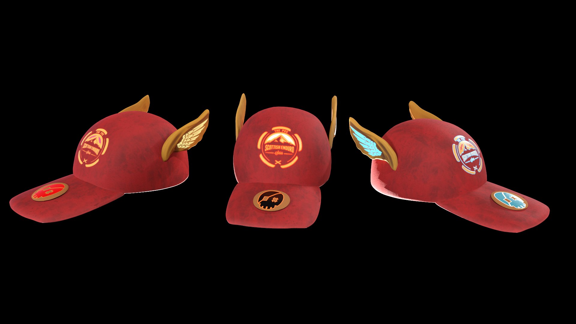 Winged Cap 3D Model - TurboSquid 2391906