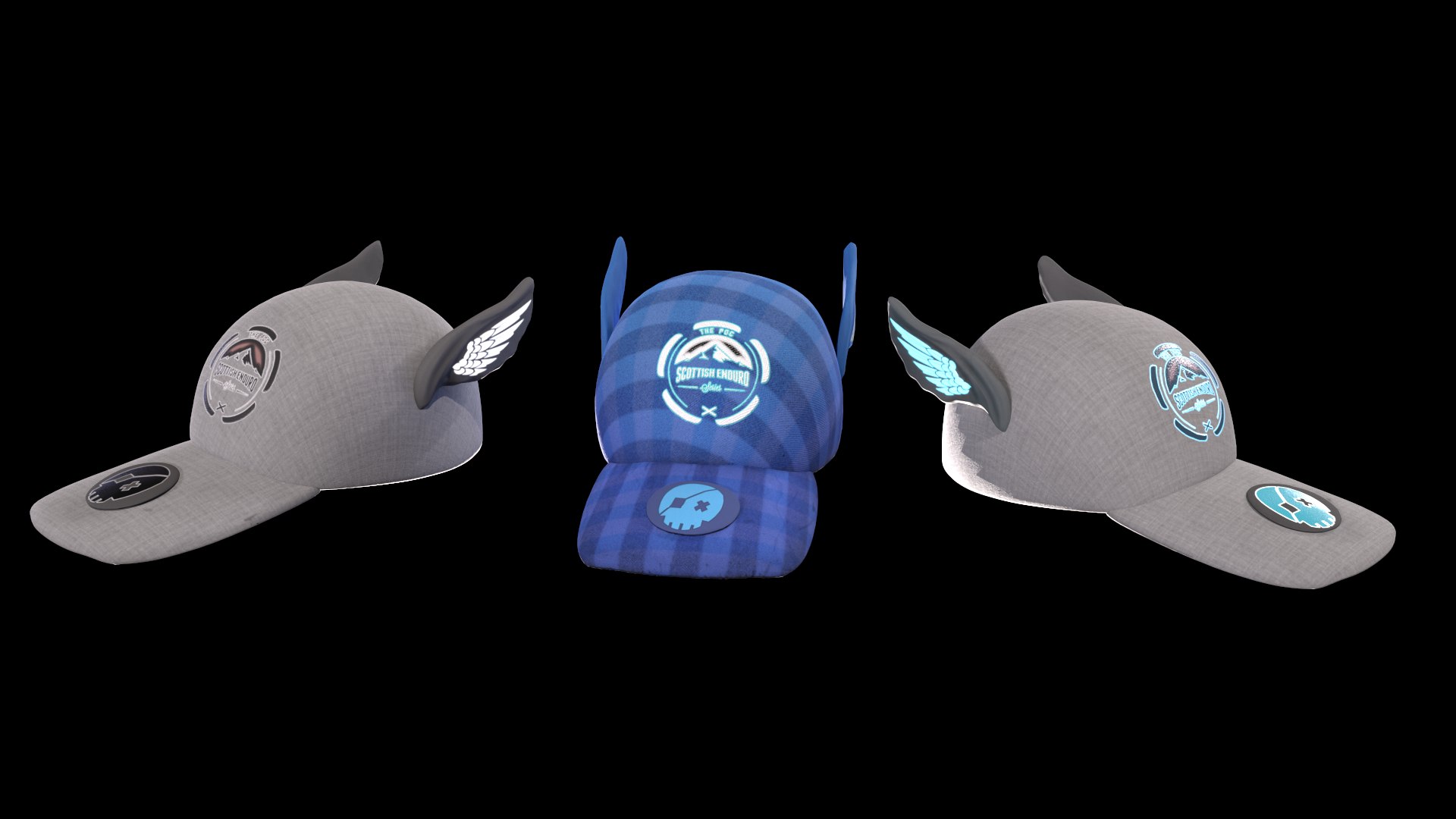 Winged Cap 3D Model - TurboSquid 2391906