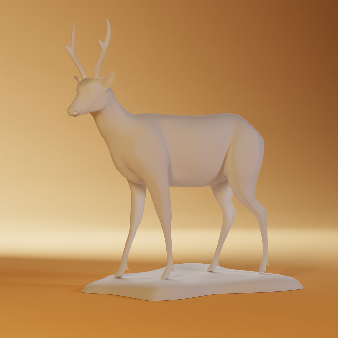 Deer statue 3D print model 3D model - TurboSquid 2051715